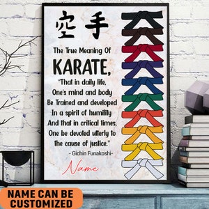Personalized Karate Poster for Room and Home Decoration, Inspirational ...