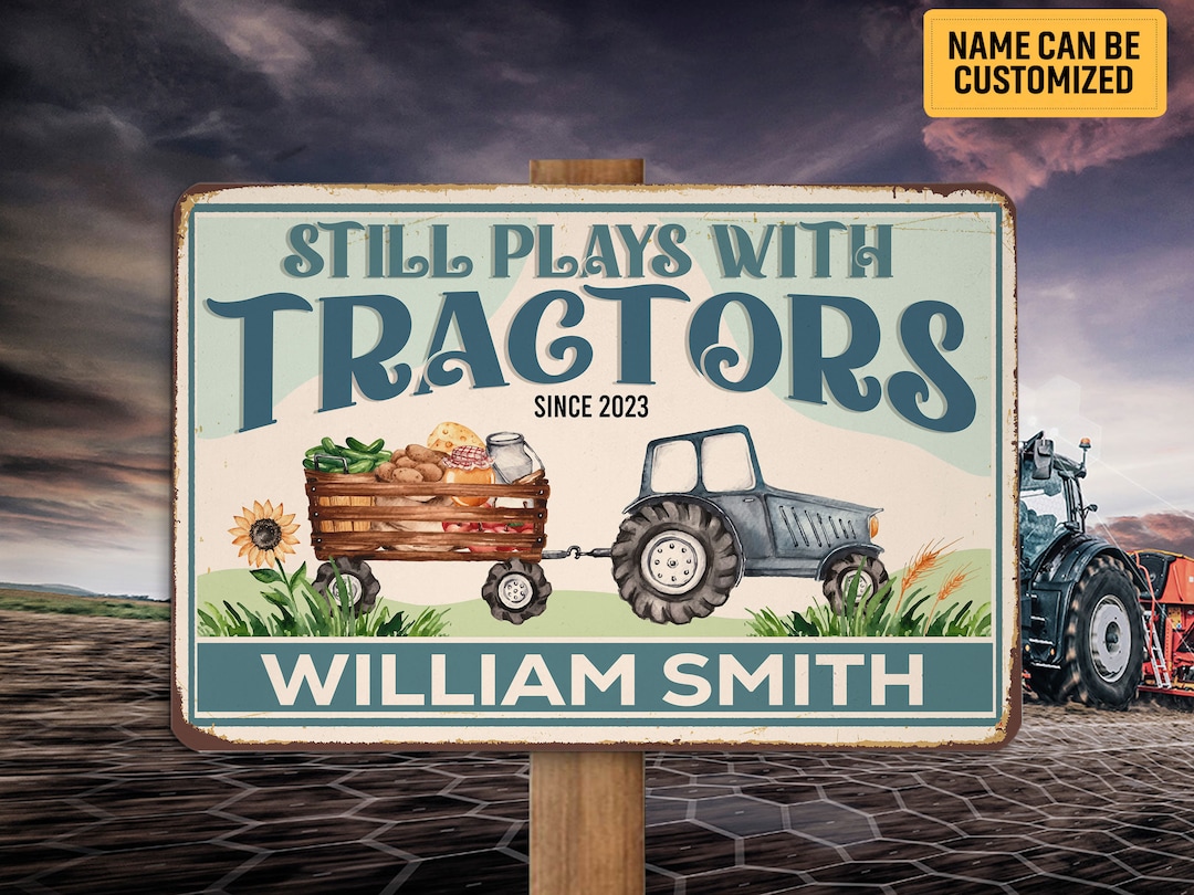 Personalized Tractor Barn Metal Sign Farmhouse Sign Farm Sign Custom ...