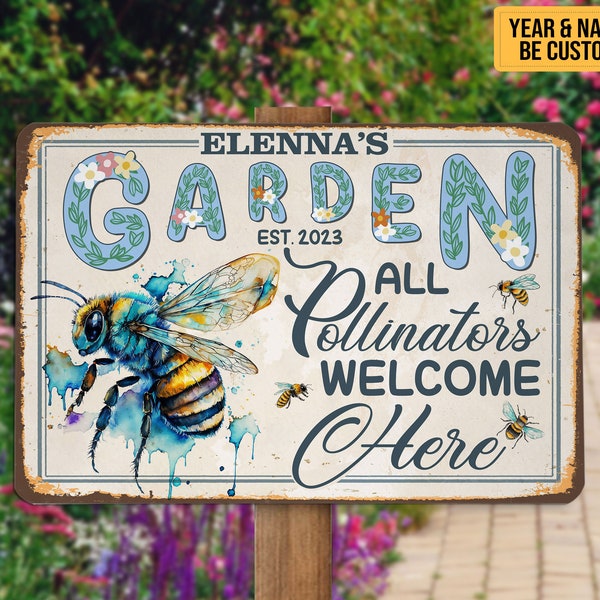 Metal Pollinator Garden Sign - Etsy