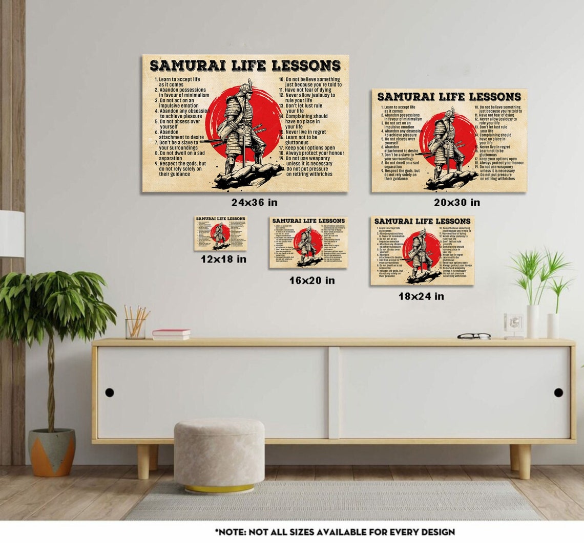 Custom Name I Choose Samurai Poster Canvas Print Vintage Japanese ...