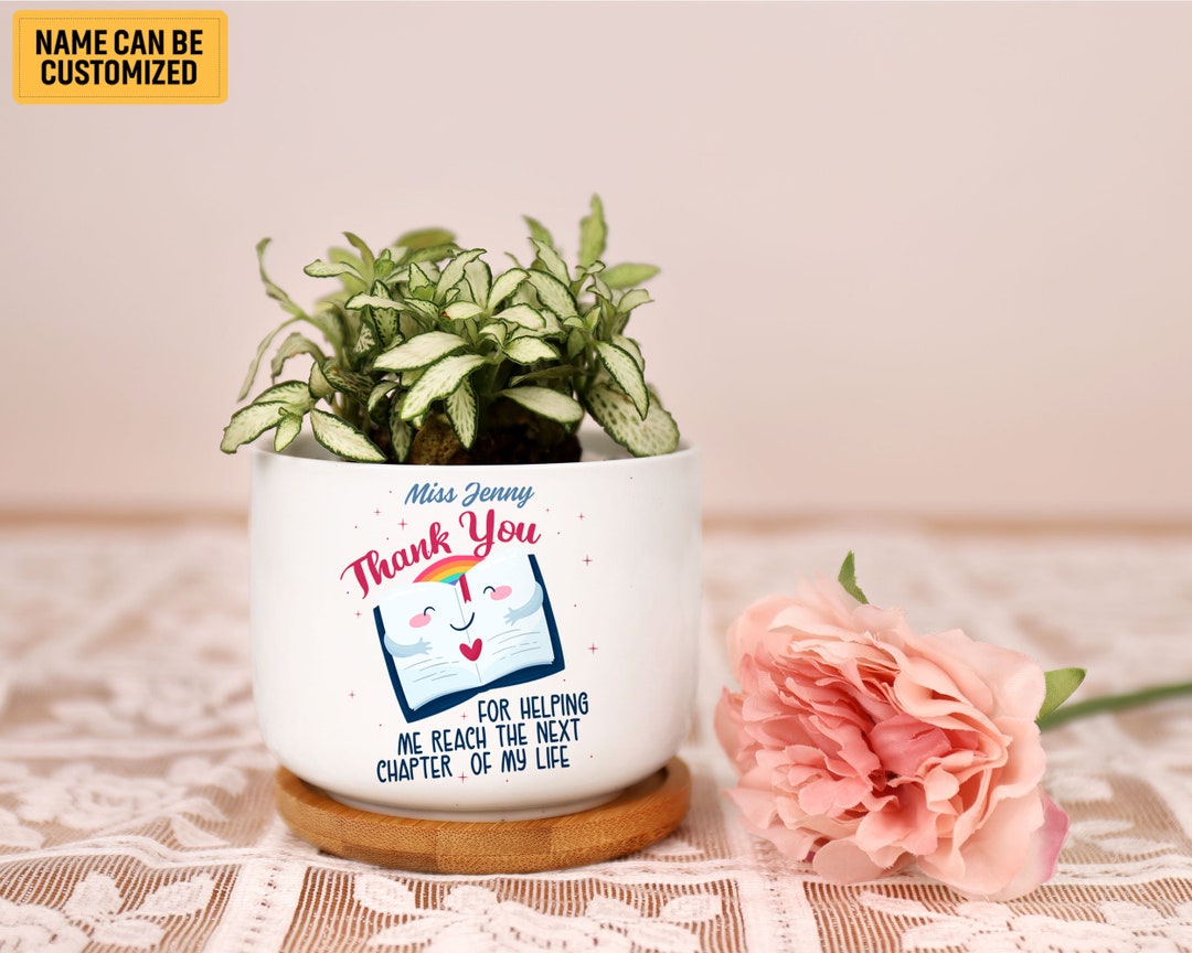 Personalized Thank You Plant Pot Mini Planter Flower Pot Thank You Gift ...
