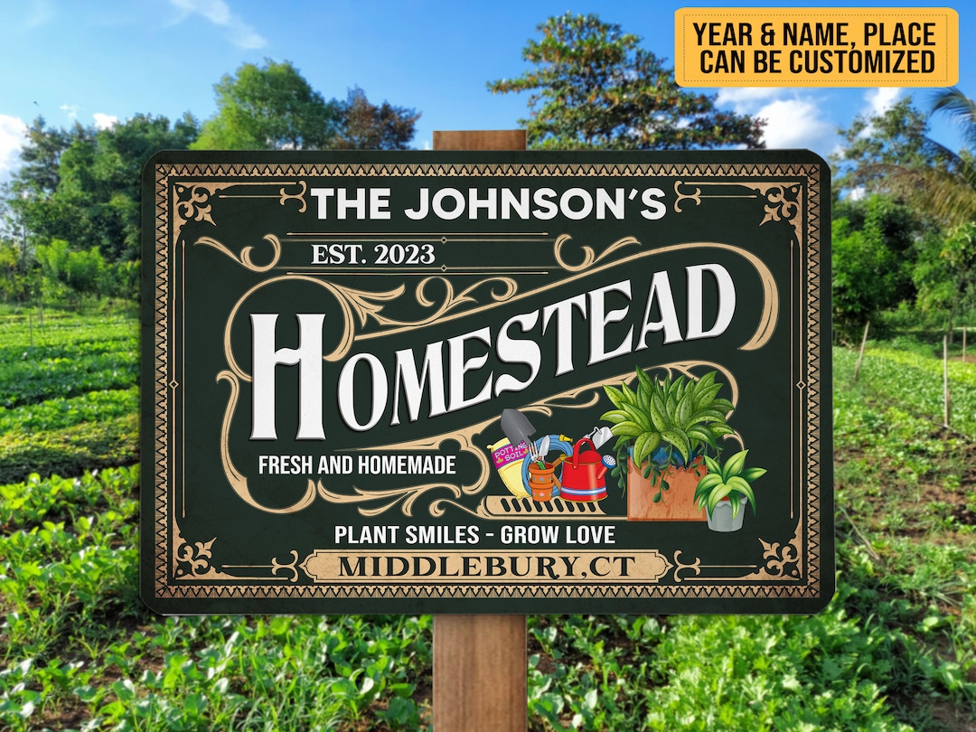 Personalized Homestead Metal Sign Greenhouse Sign Custom - Etsy