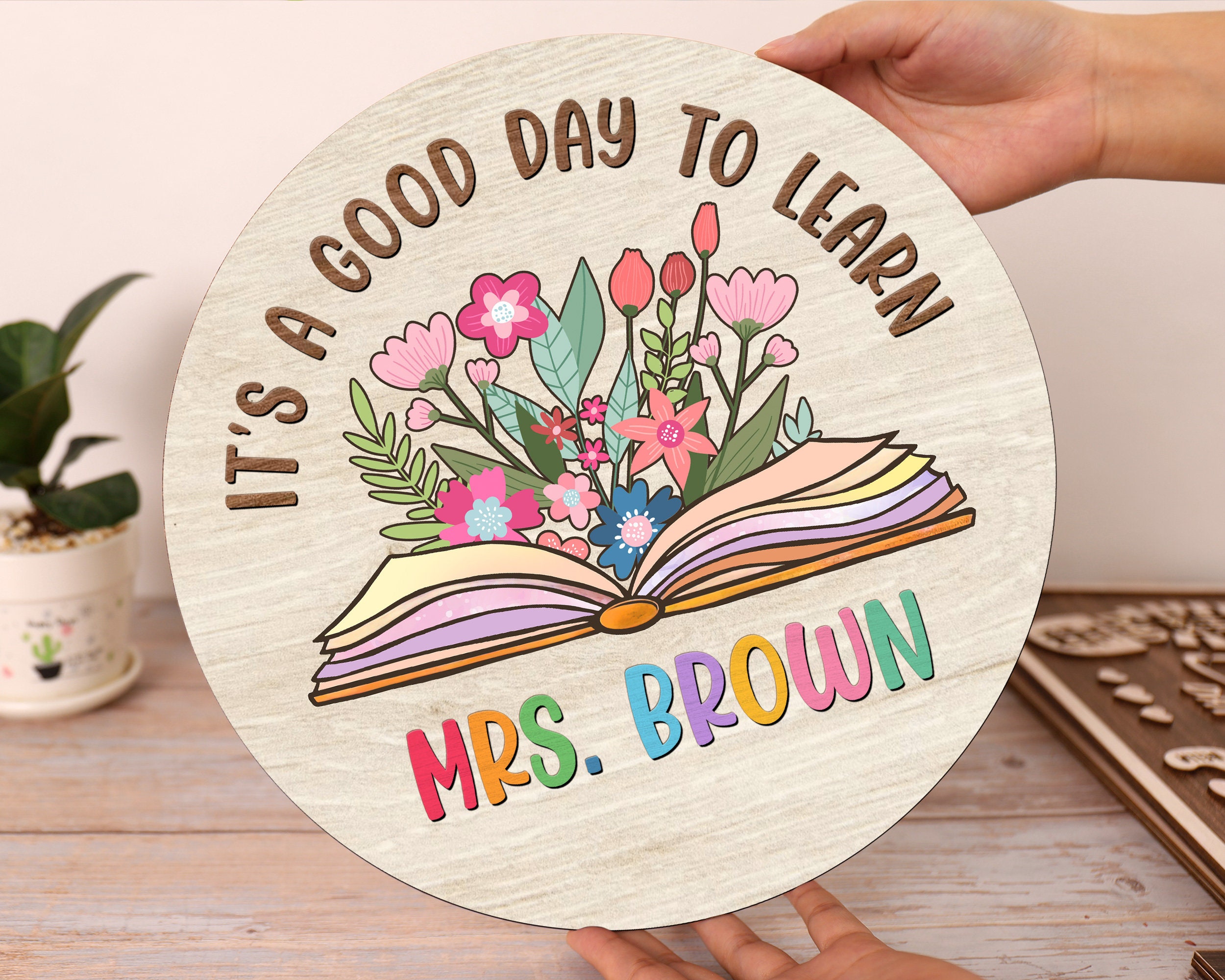 Personalized Teacher Classroom Wood Sign Layered Wooden Board - Etsy