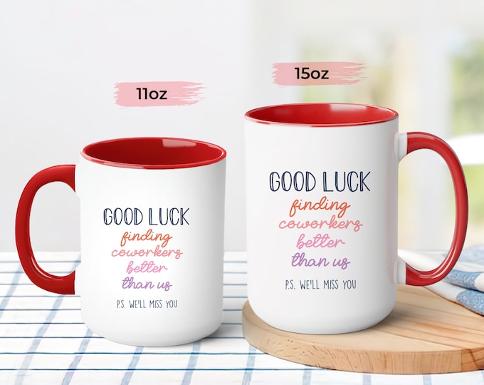 Good Luck Coworker Coffee Mug Goodbye Gift Funny Gift Coworker Leaving ...