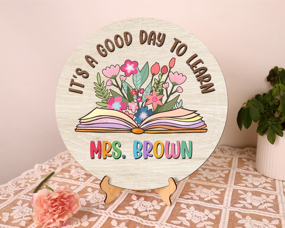 Personalized Teacher Classroom Wood Sign Layered Wooden Board Plaque ...