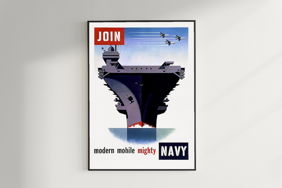 US Navy Vintage Propaganda Poster / USA / Join Navy - Etsy