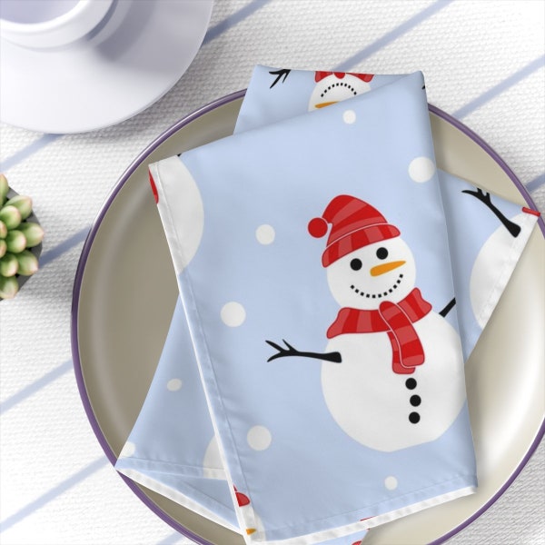 Snowman Napkins - Etsy