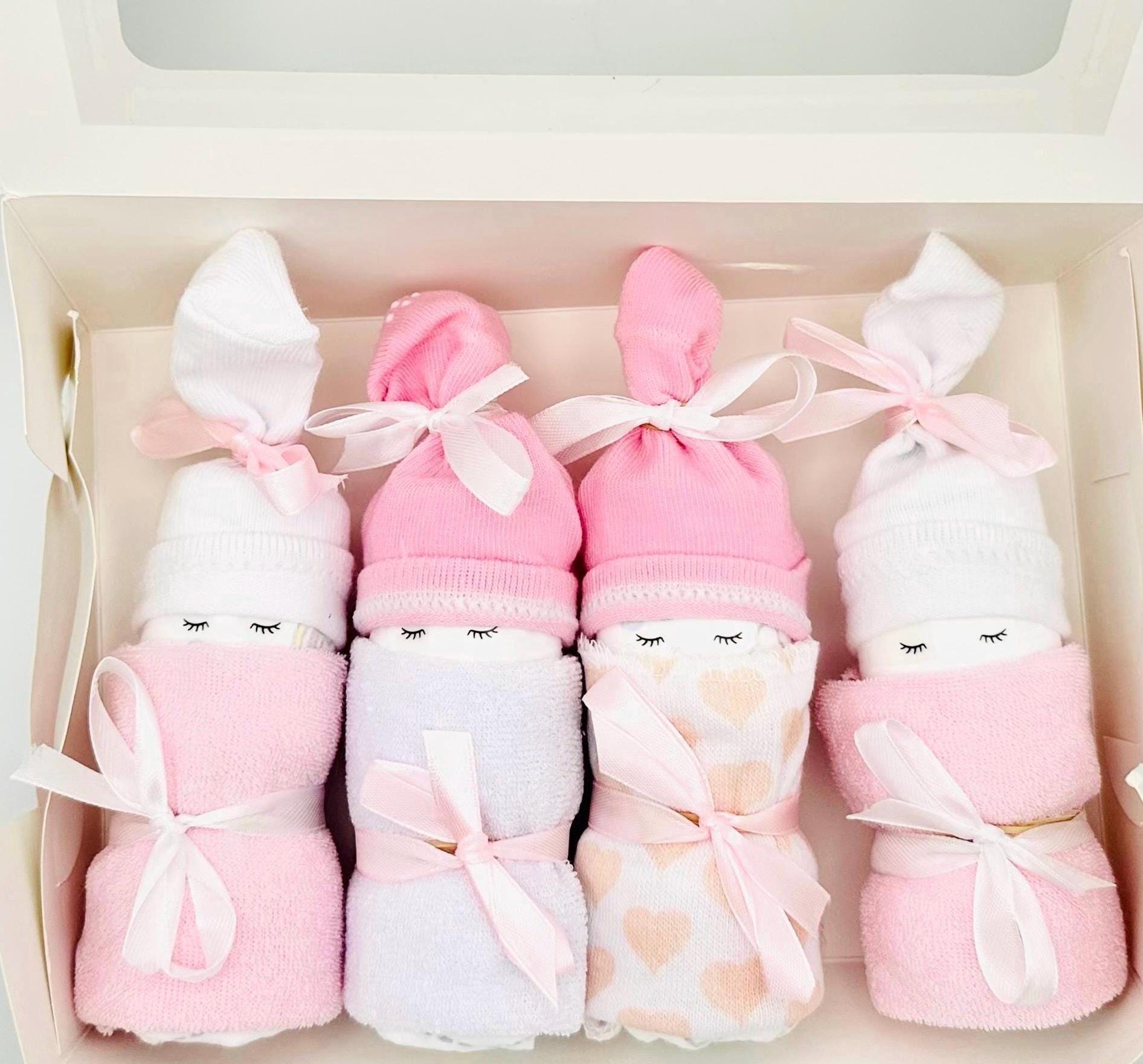 Girl /baby Pink White & Hearts Diaper Babies Gift Set! Diaper Cakes ...
