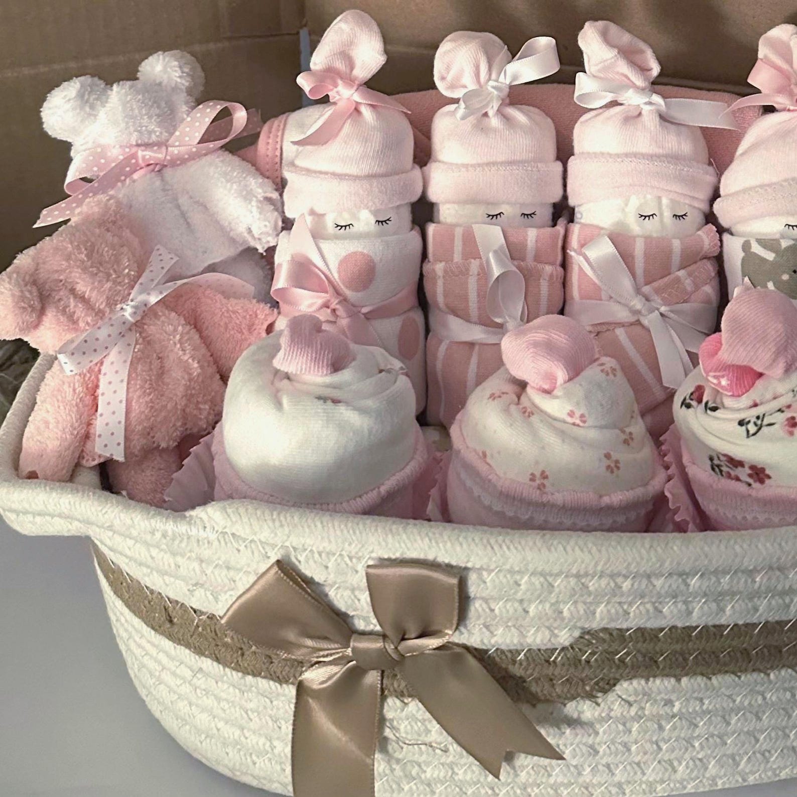 New Baby Gift Set! / Diaper Babies/ Onesie / Diaper Cupcakes/ Teddy ...