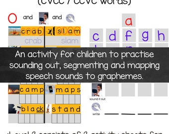 Level 1 CVC Words Word Mapping Activity - Etsy