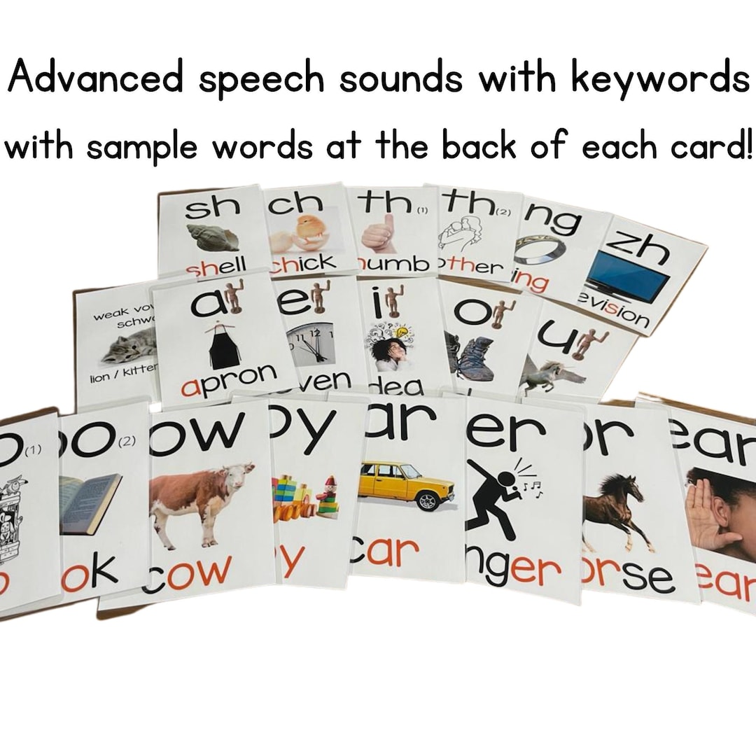 Advanced Speech Sounds 4R Cards - Etsy