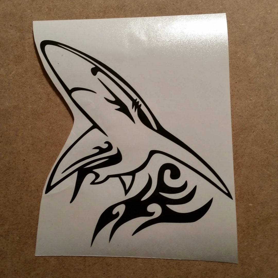 Shark Vinyl Decal Shark Decal Laptop Sticker Laptop - Etsy