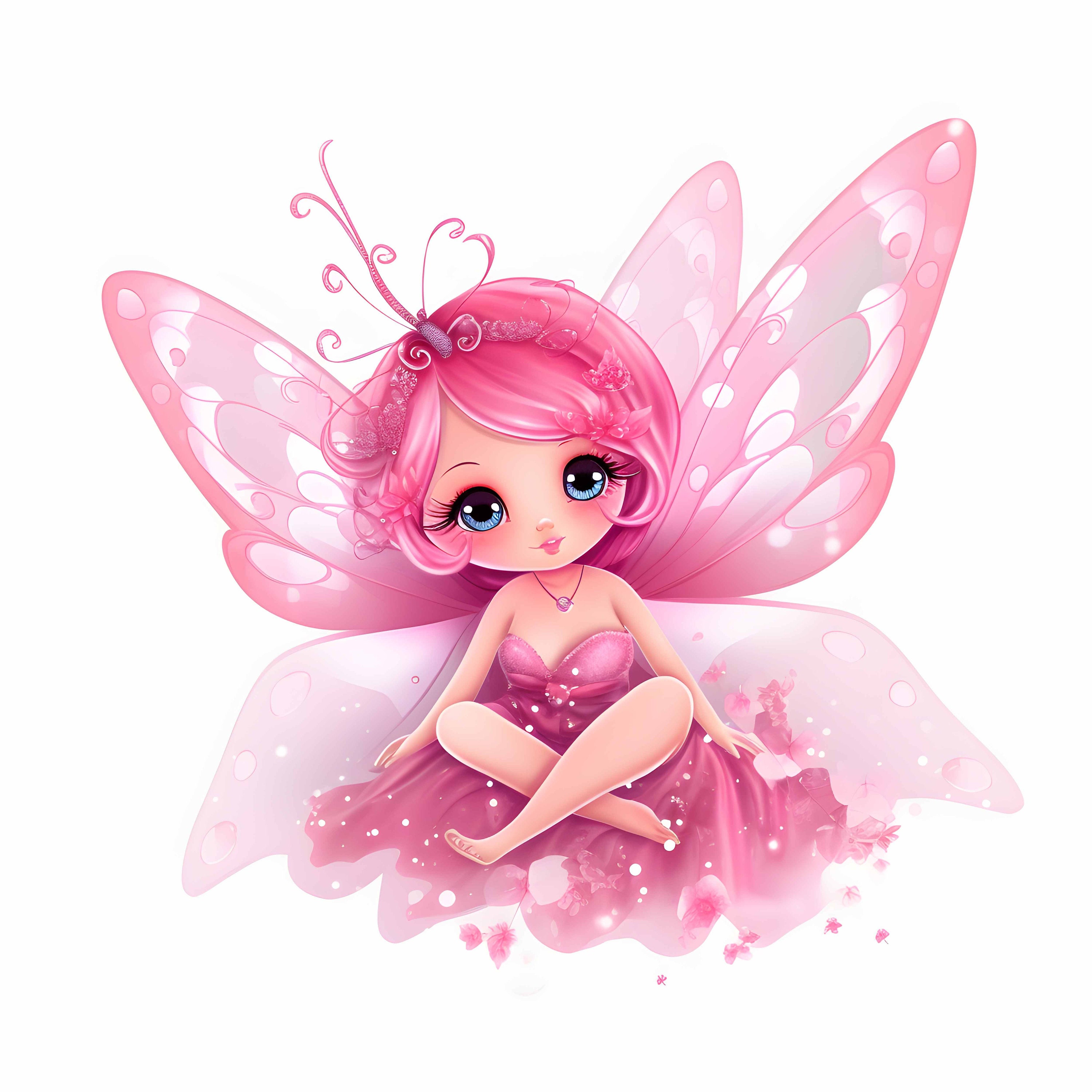Magical Fairy Girl, Pink Clipart, 7 High Quality PNG, Fairy Sage ...