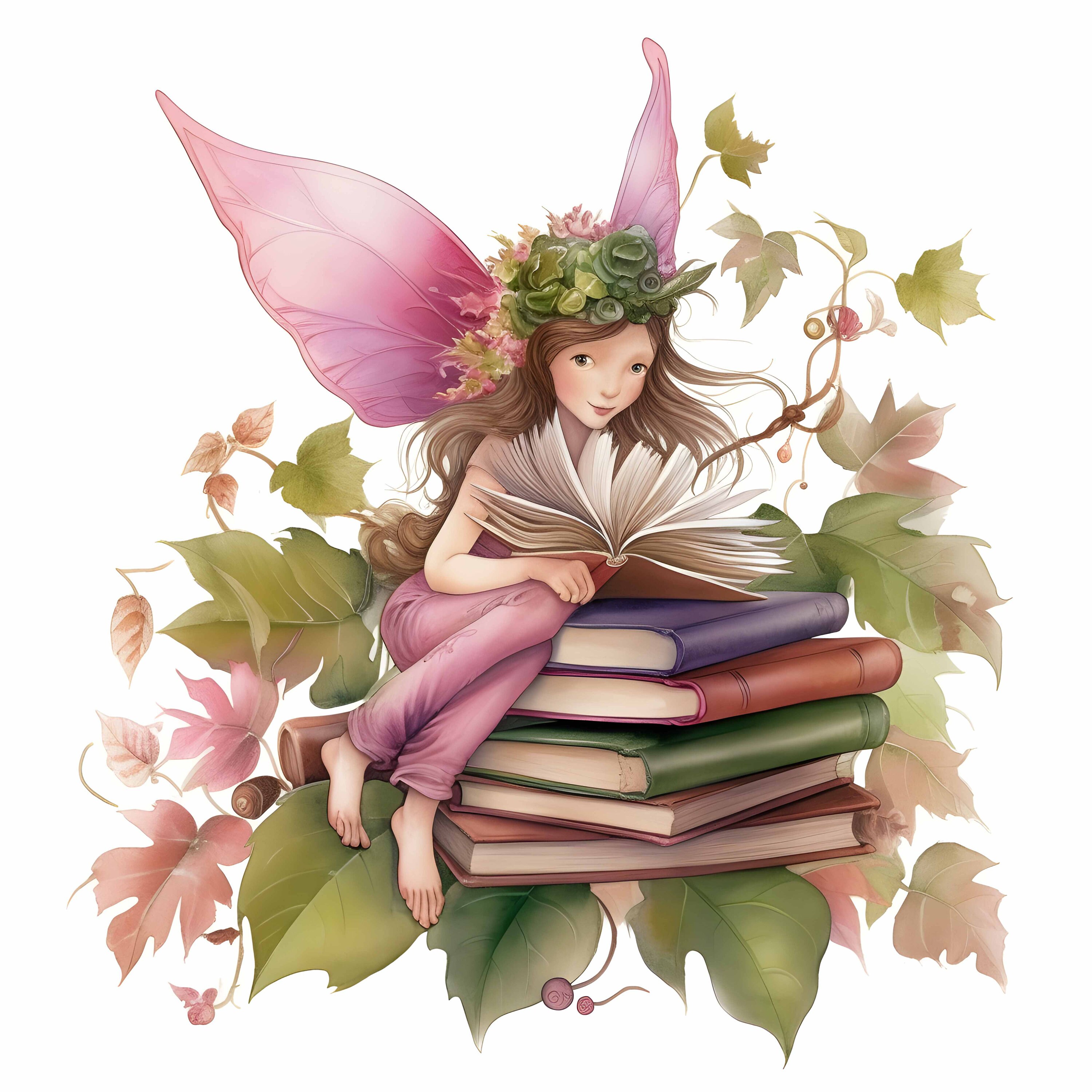 Watercolor Sage Fairy, 10 High Quality Pngs, Baby Fairy, Clipart Girls ...