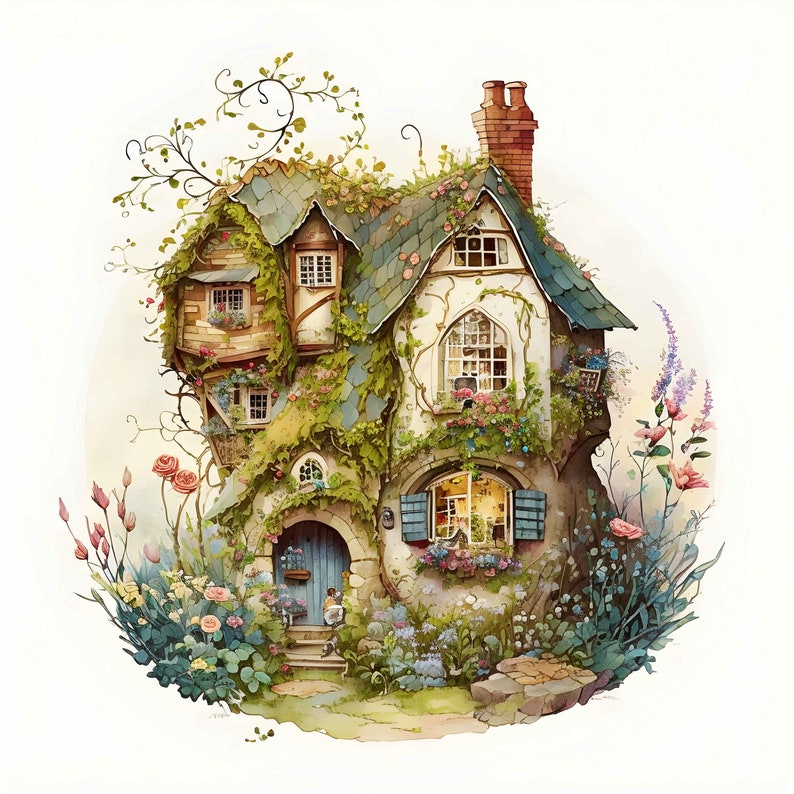 Watercolor Fairy House PNG, 1O High Quality Pngs, Clipart Houses ...
