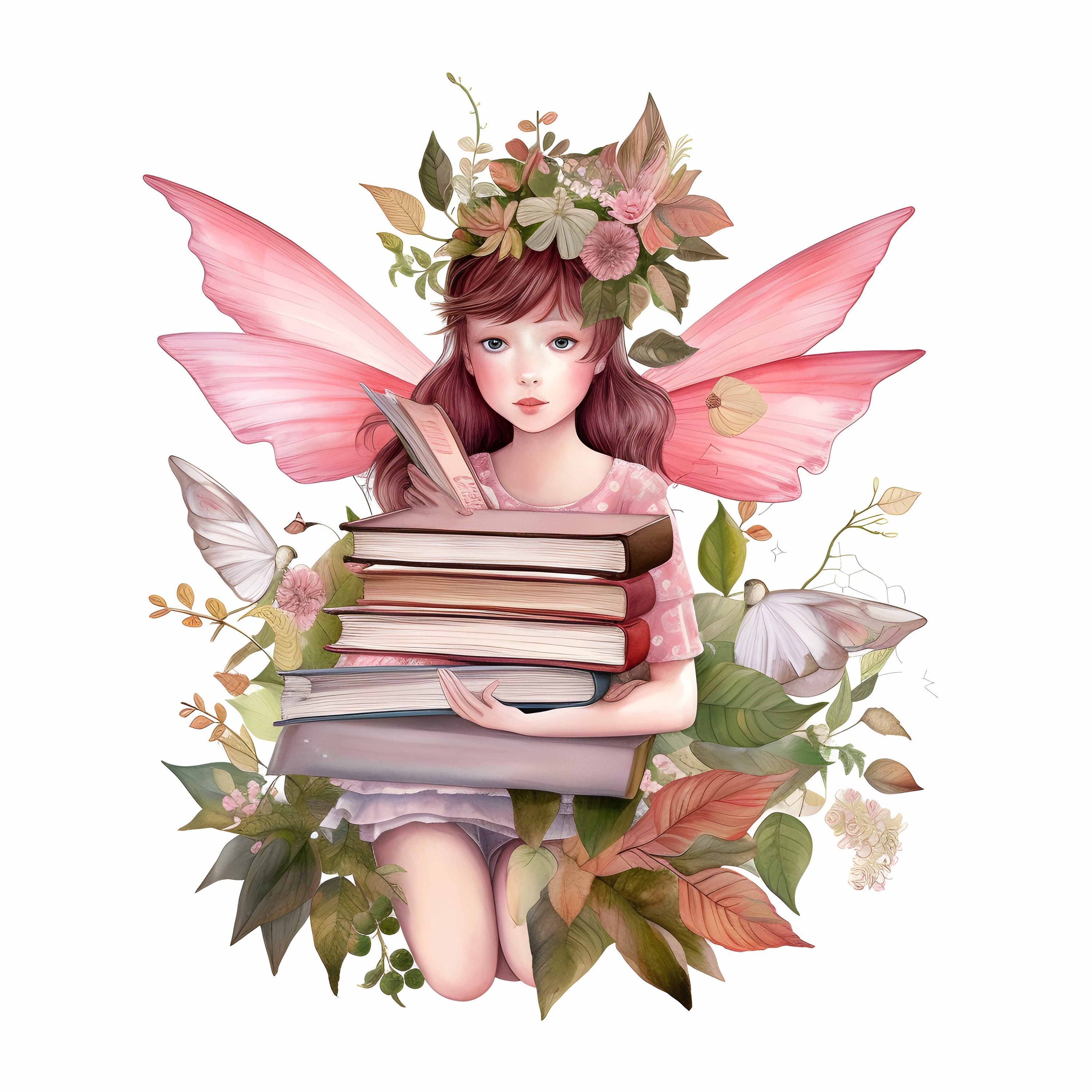 Watercolor Sage Fairy, 10 High Quality Pngs, Baby Fairy, Clipart Girls ...