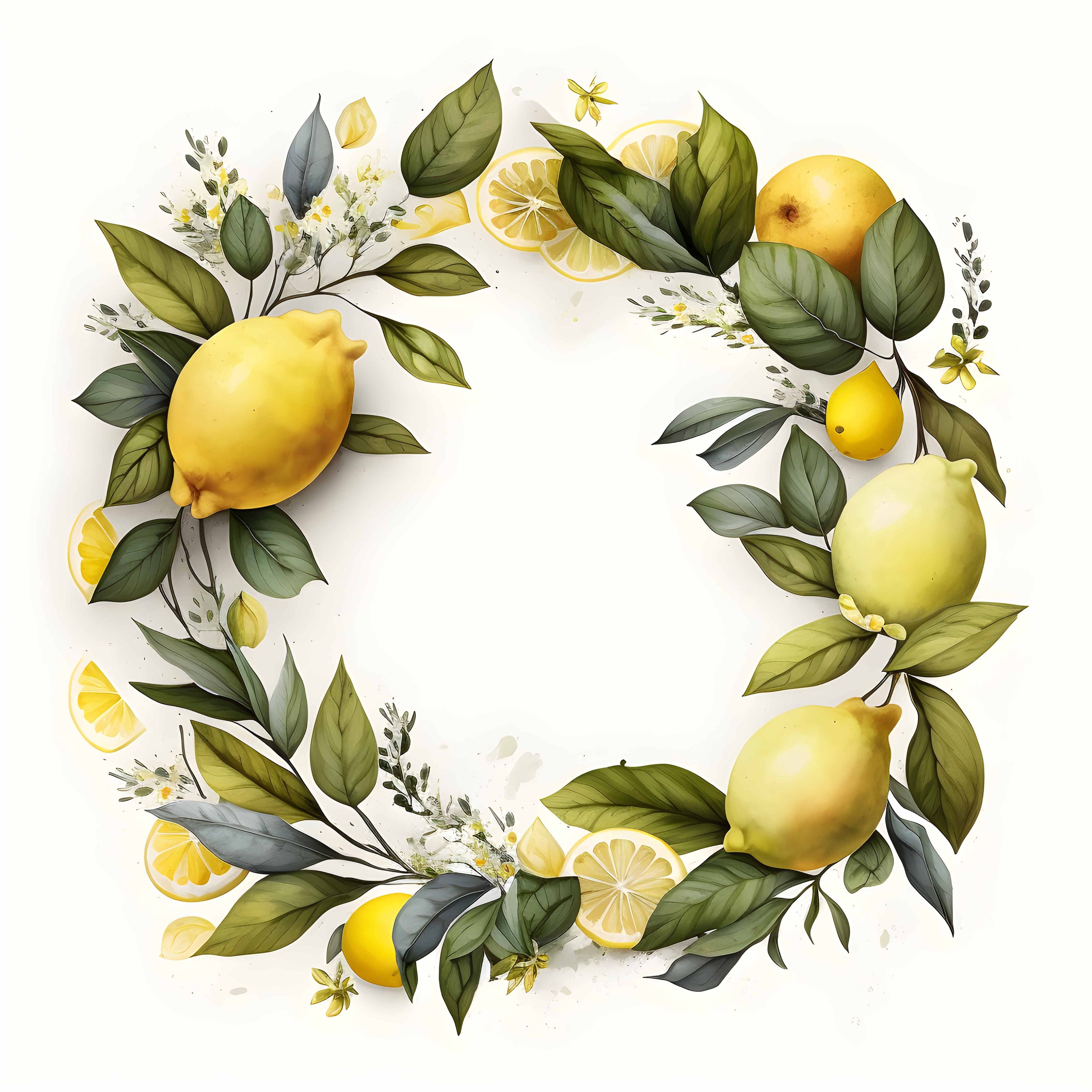 Lemon Frame, 10 High Quality Jpgs, Digital Planner, Digital Download ...