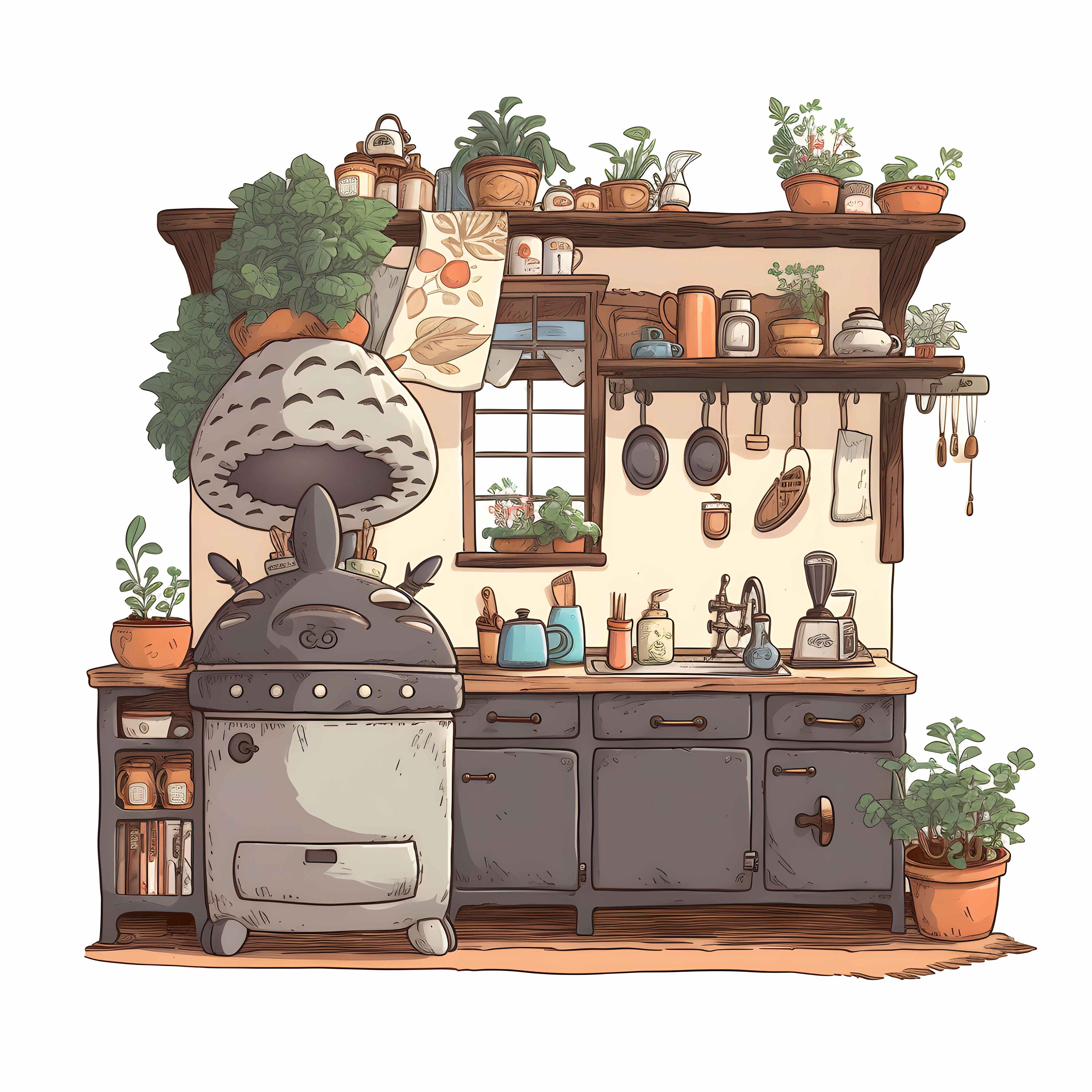 Clipart Kitchen, 9 High Quality Jpgs, Beautiful Kitchen, Commercial Use ...