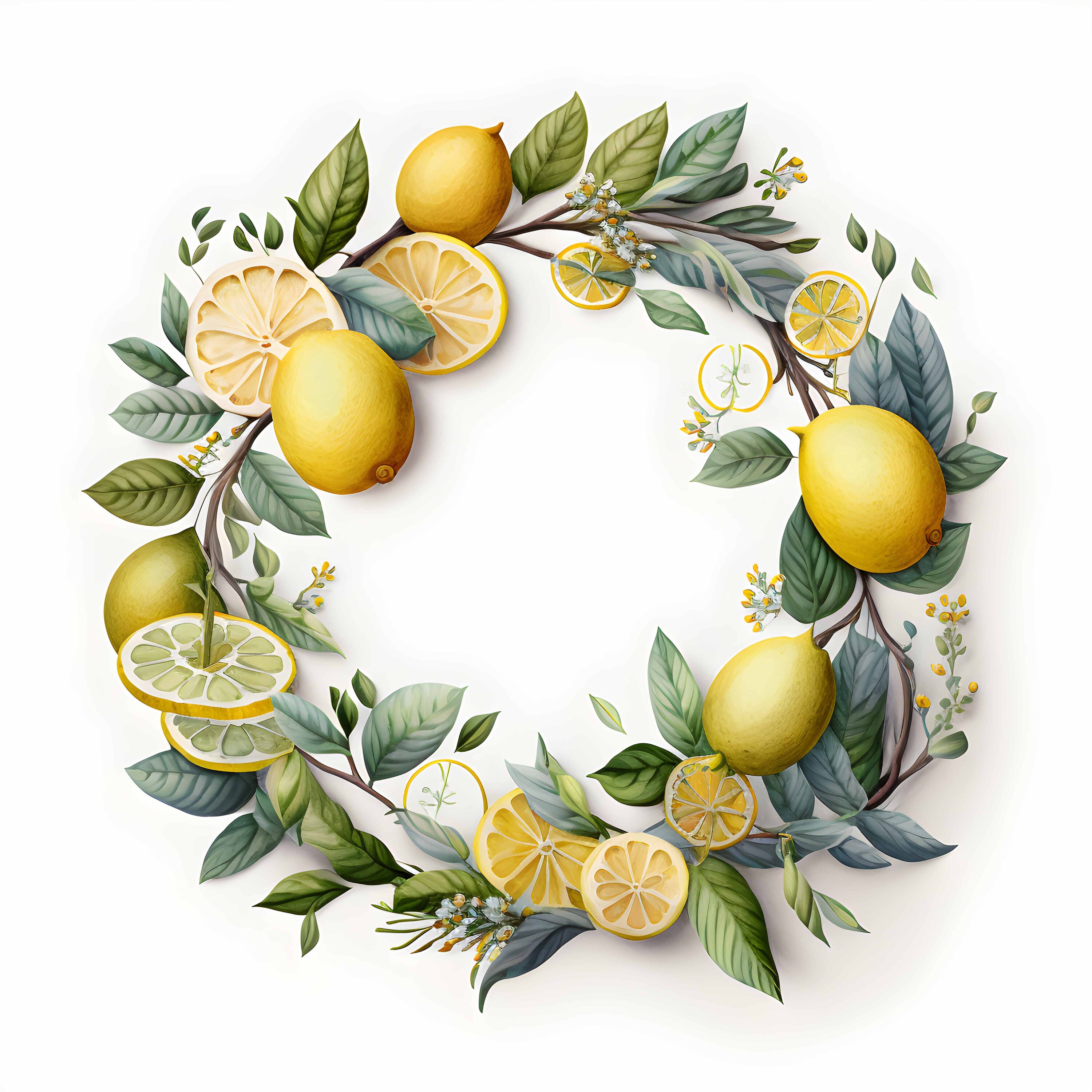 Lemon Frame, 10 High Quality Jpgs, Digital Planner, Digital Download ...