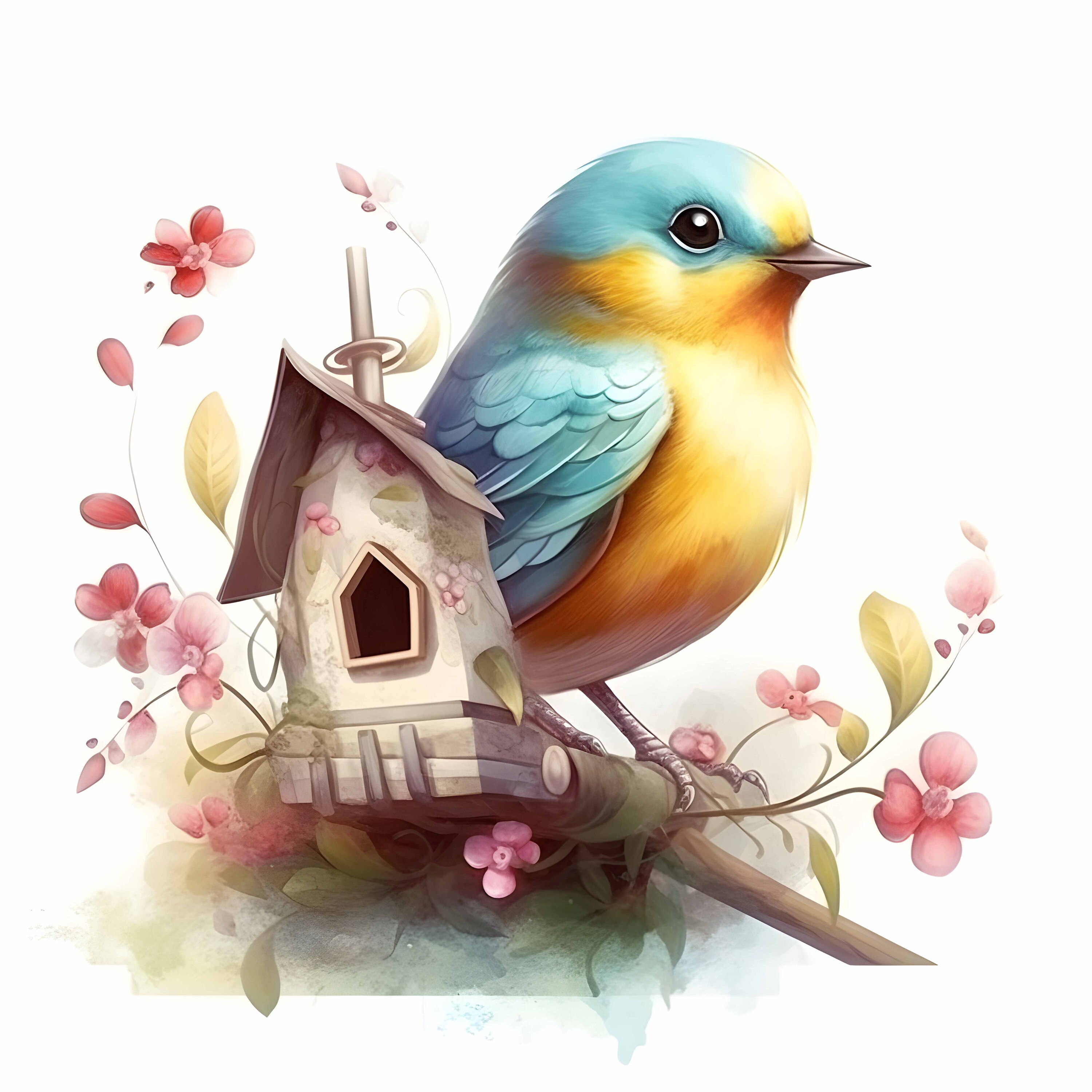 Cute Bird Clipart 13 High Quality Jpgs Digital Planner - Etsy