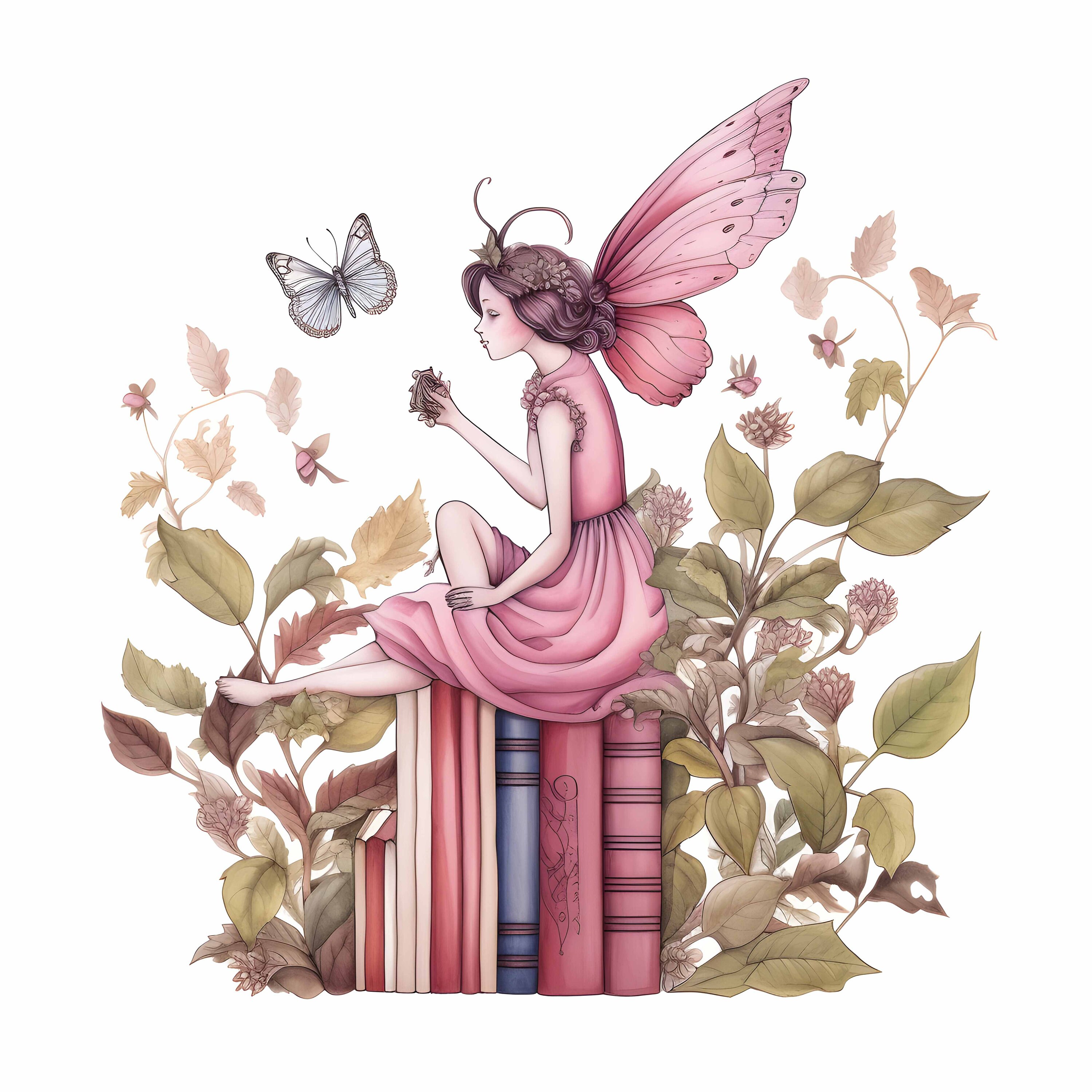 Watercolor Sage Fairy 10 High Quality Pngs Baby Fairy - Etsy