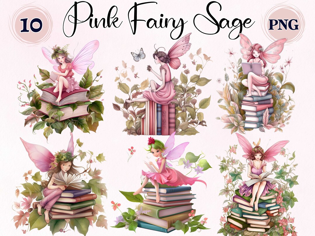 Watercolor Sage Fairy, 10 High Quality Pngs, Baby Fairy, Clipart Girls ...