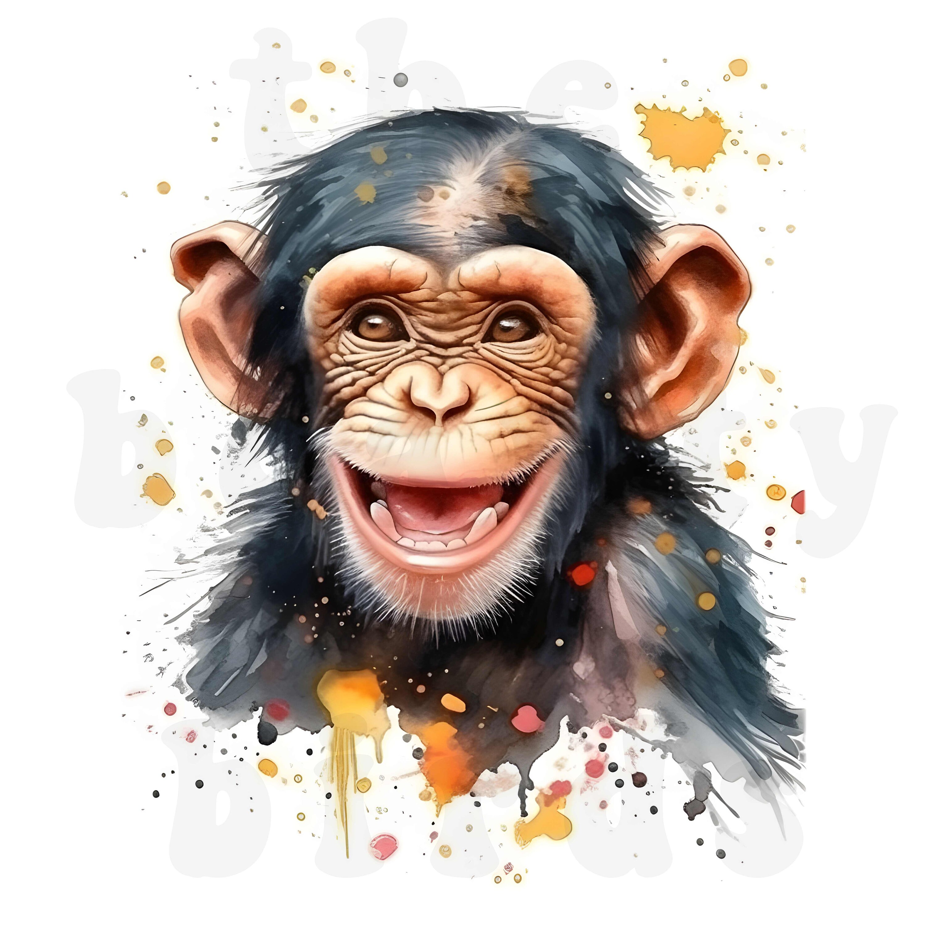 Watercolor Chimp PNG, Clipart 10 High Quality, Clipart Chimp PNG ...