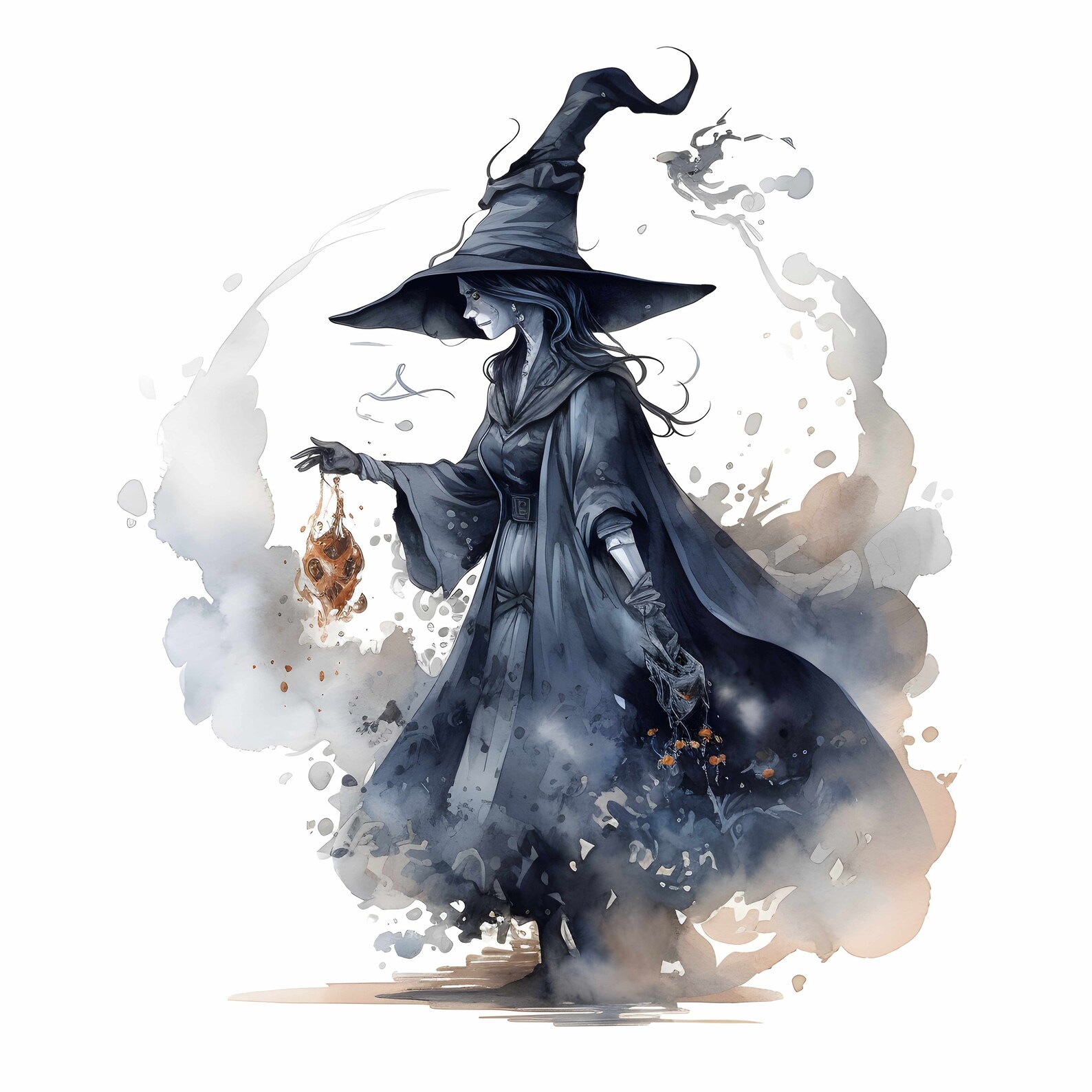 Clipart Witch, 15 High Quality Jpgs, Witch Girl, Digital Download ...