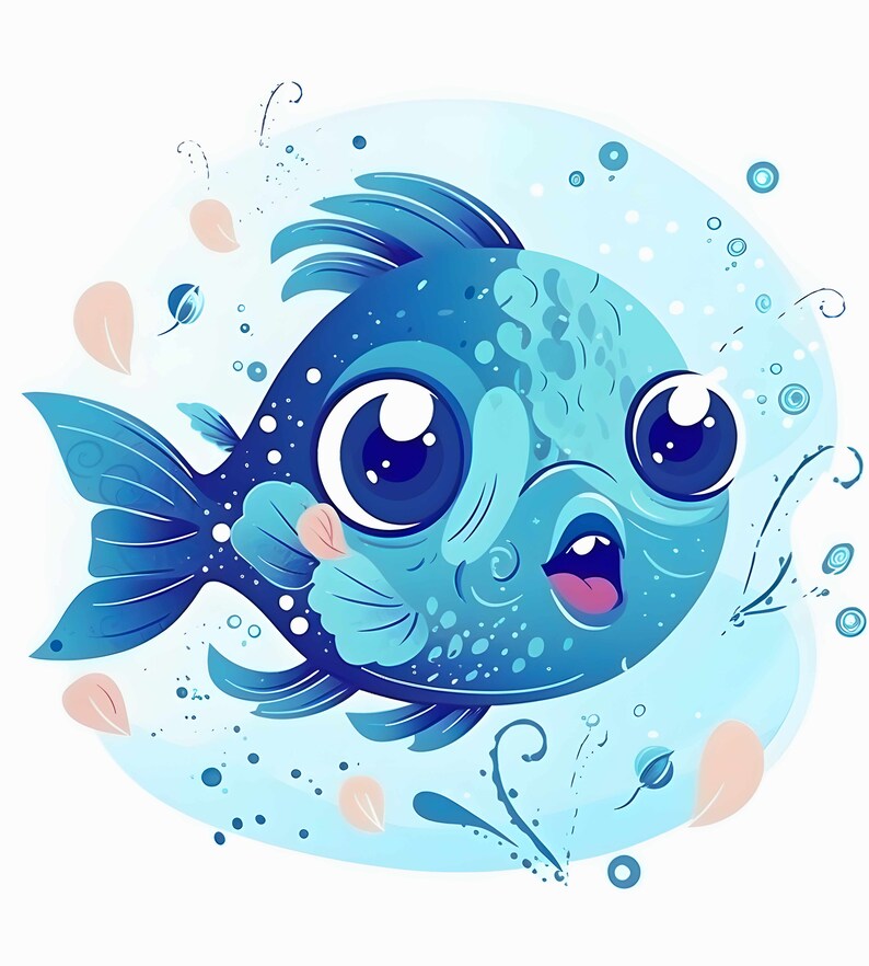 Beautiful Fish Clipart, 20 High Quality Images Jpgs, Digital Download ...
