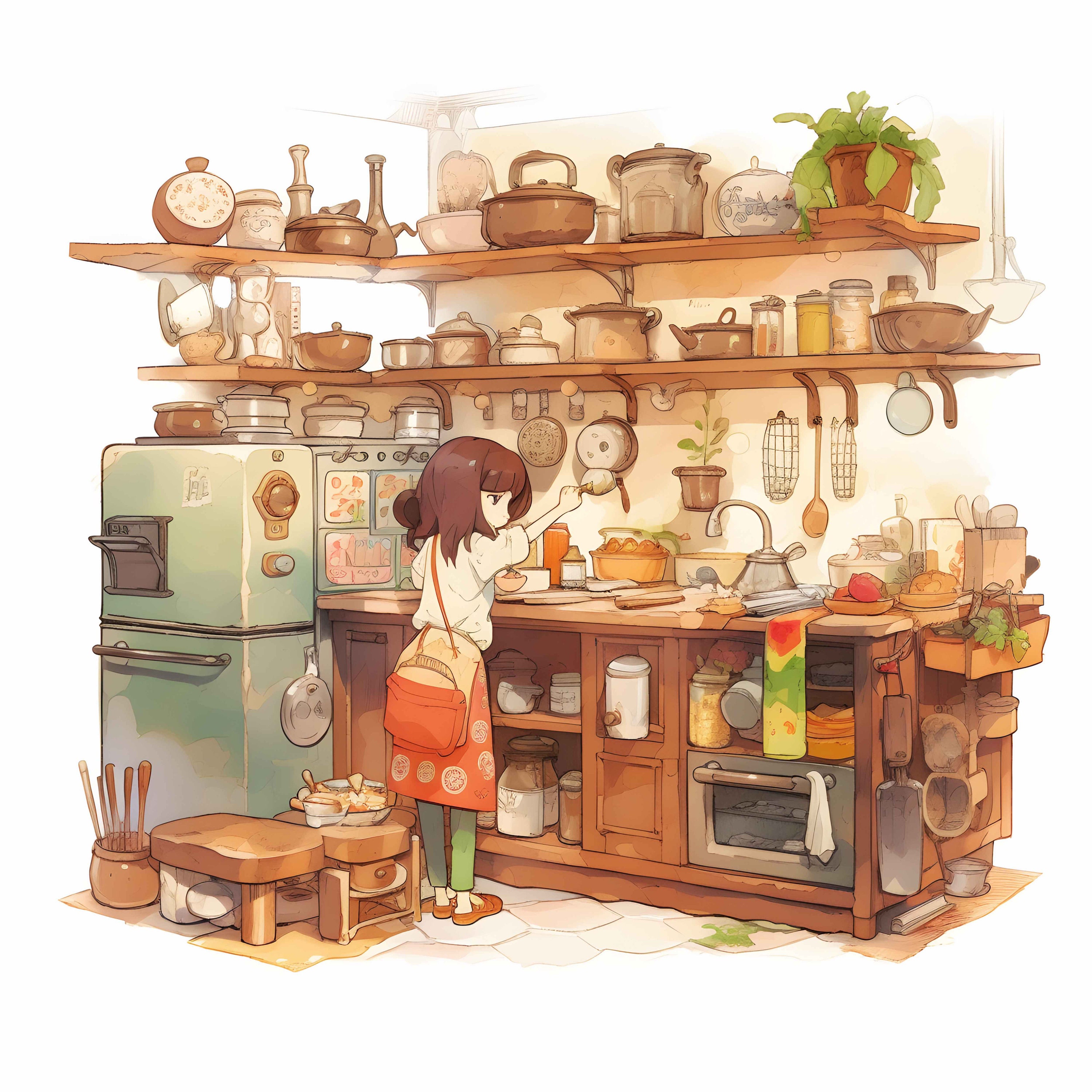 Clipart Kitchen, 9 High Quality Jpgs, Beautiful Kitchen, Commercial Use ...