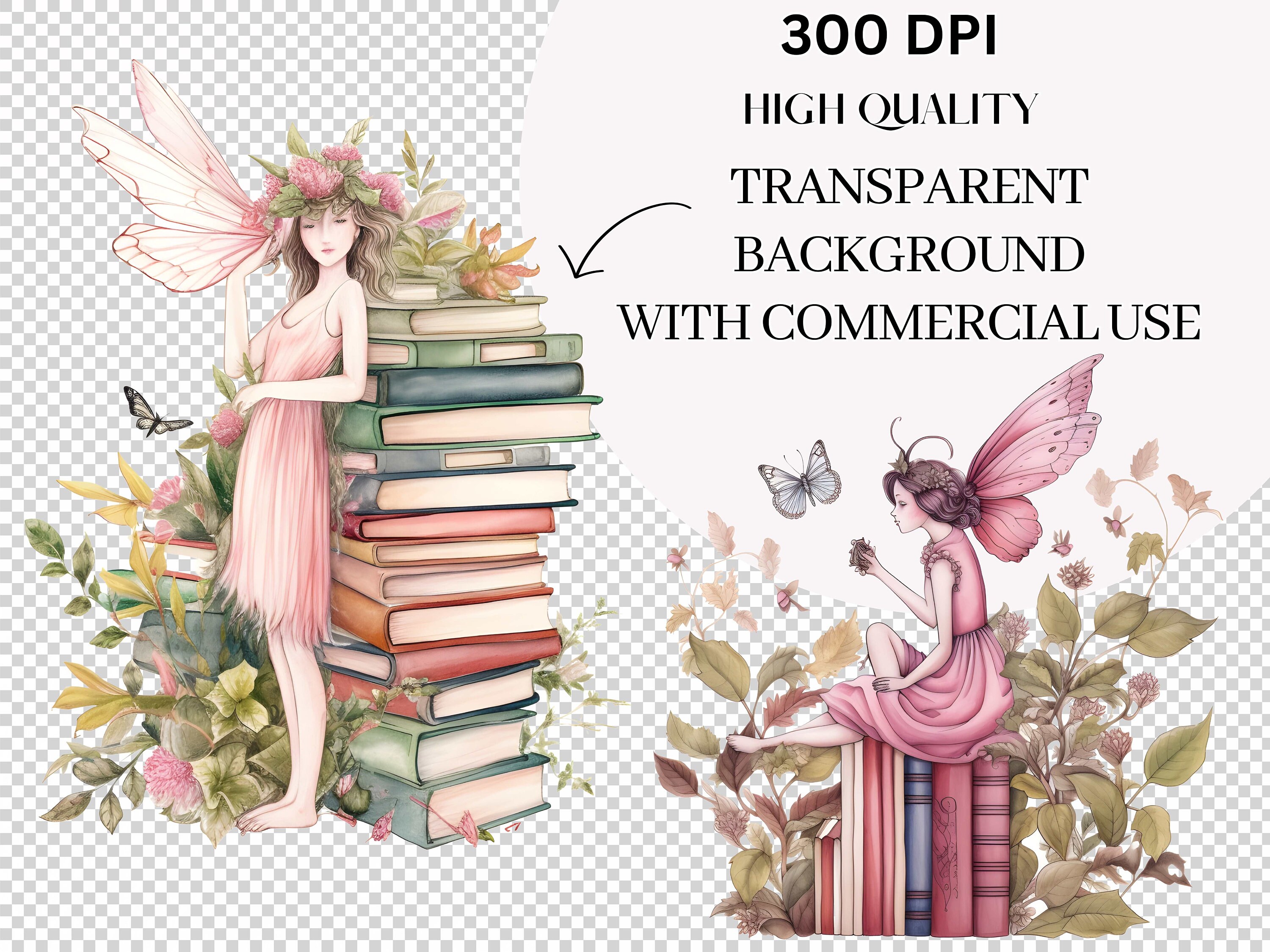 Watercolor Sage Fairy, 10 High Quality Pngs, Baby Fairy, Clipart Girls ...
