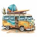 Van Surfing, 16 High Quality Jpgs, Clipart Summer, Clipart Surfing ...