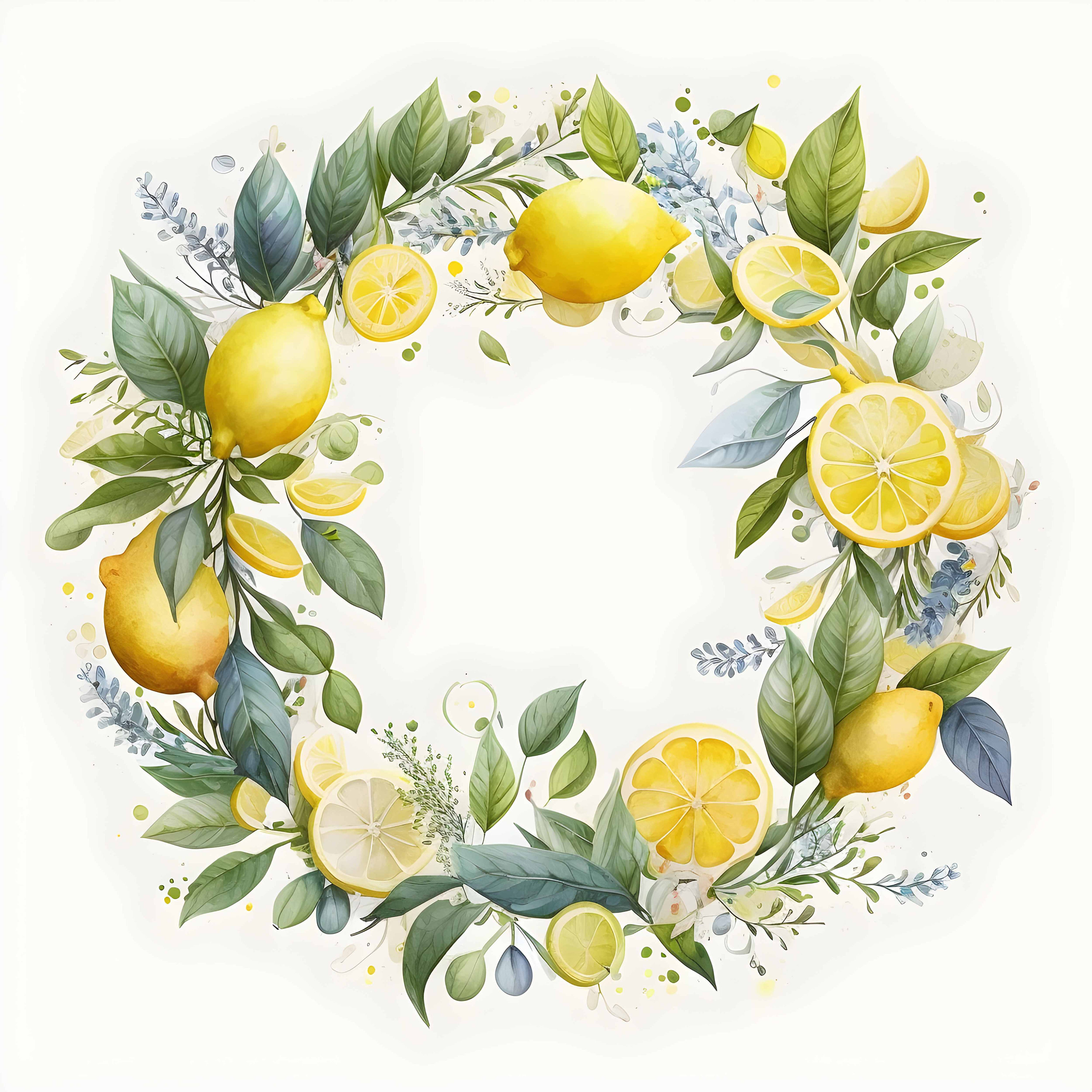 Lemon Frame, 10 High Quality Jpgs, Digital Planner, Digital Download ...
