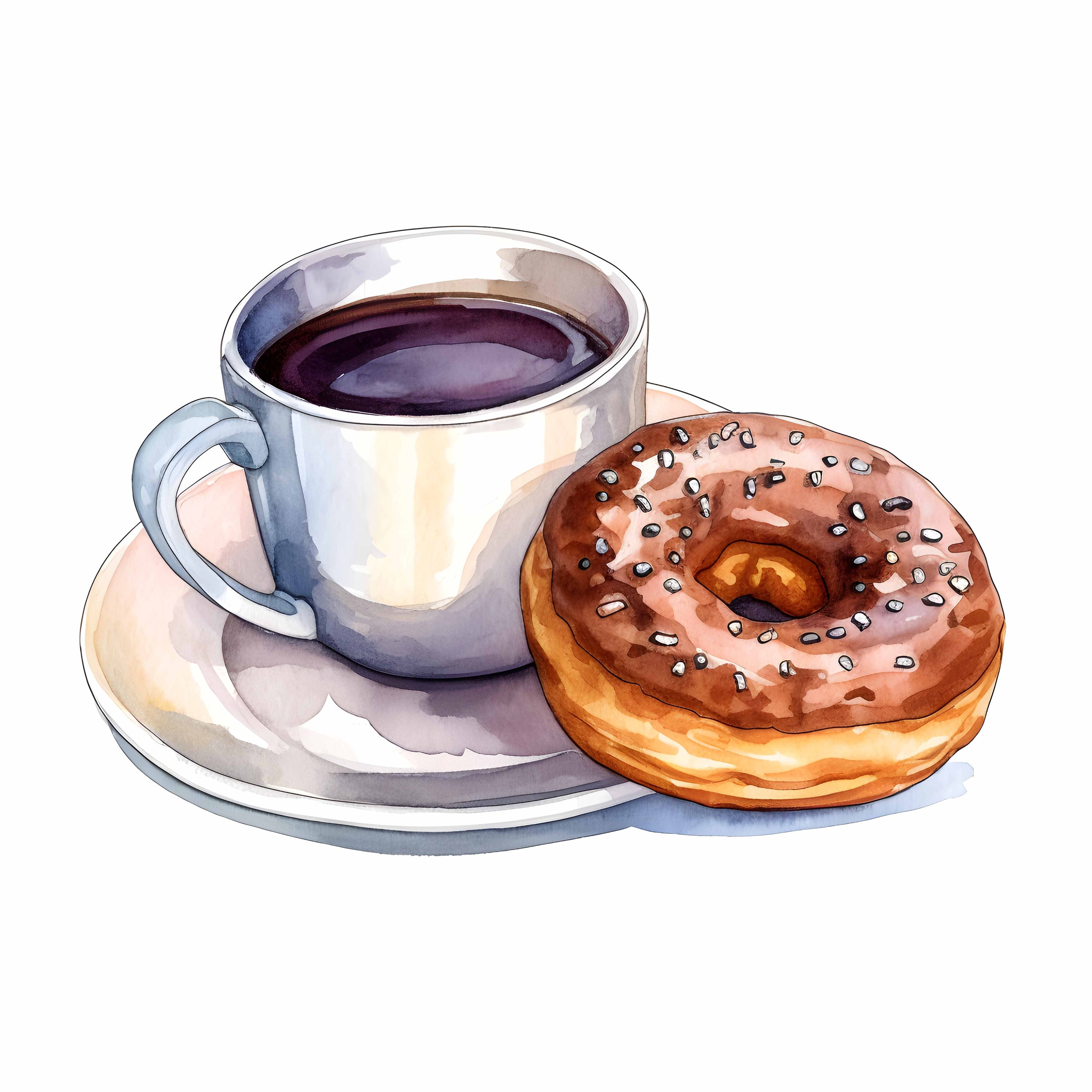 Coffee and Donut, 14 High Quality Pngs, Clipart Donut, Clipart Coffee ...