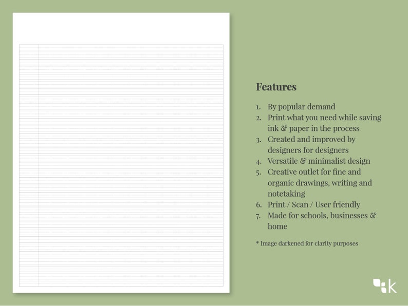 LINE FORMAT (fine Writing) - Digital Template Design for Printing - 8.5 ...