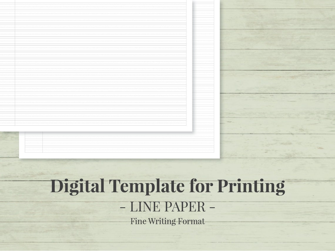 LINE FORMAT (fine Writing) - Digital Template Design for Printing - 8.5 ...