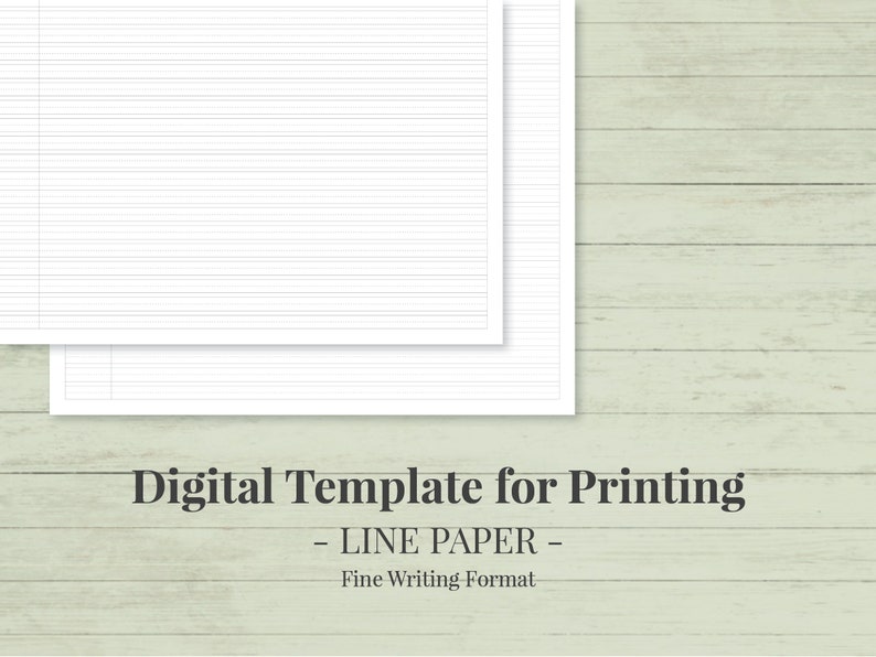LINE FORMAT (fine Writing) - Digital Template Design for Printing - 8.5 ...