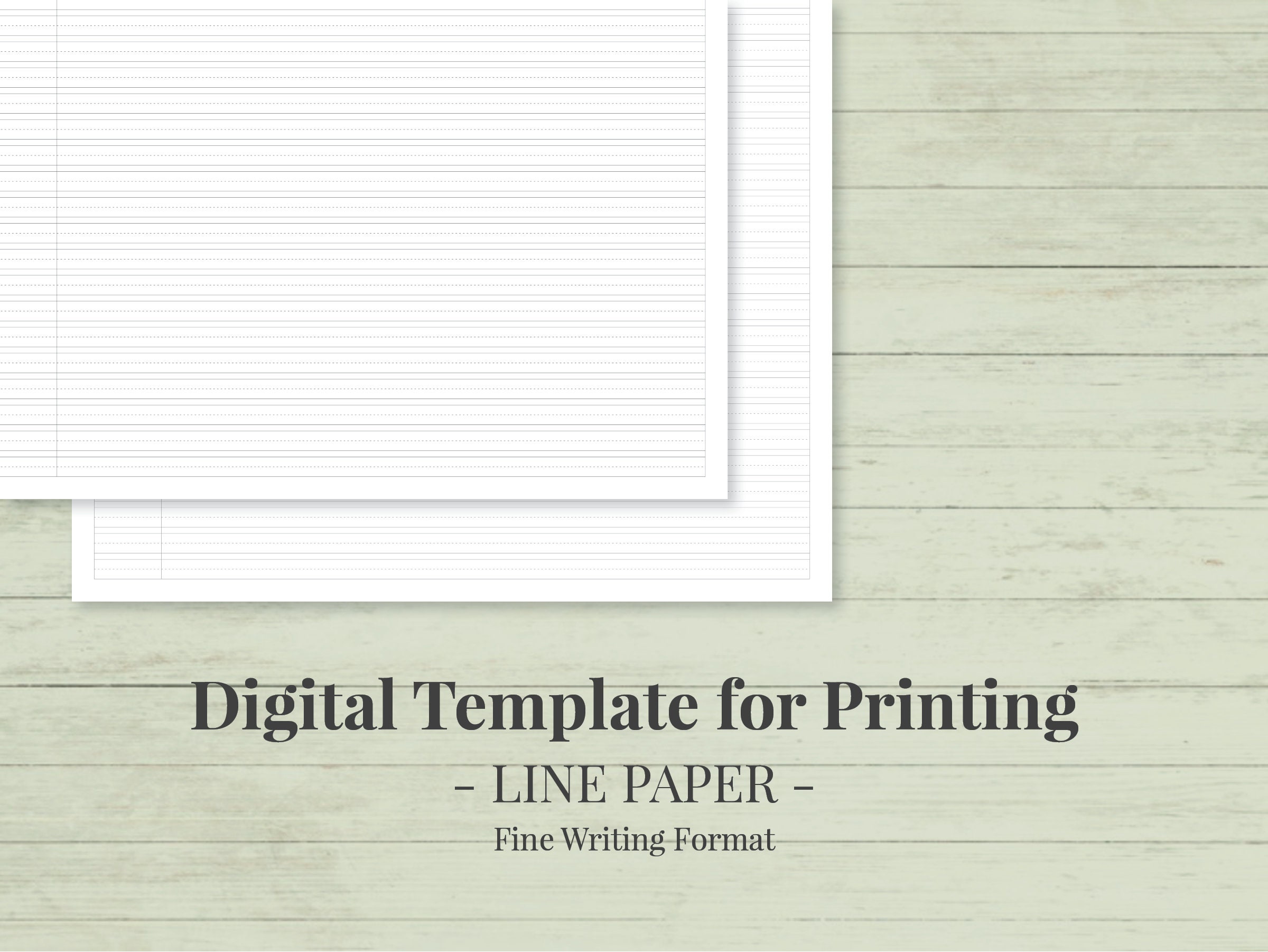 LINE FORMAT (fine Writing) - Digital Template Design for Printing - 8.5 ...