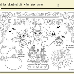 Halloween Coloring Page & Activity Sheet for Preschool, Printable ...