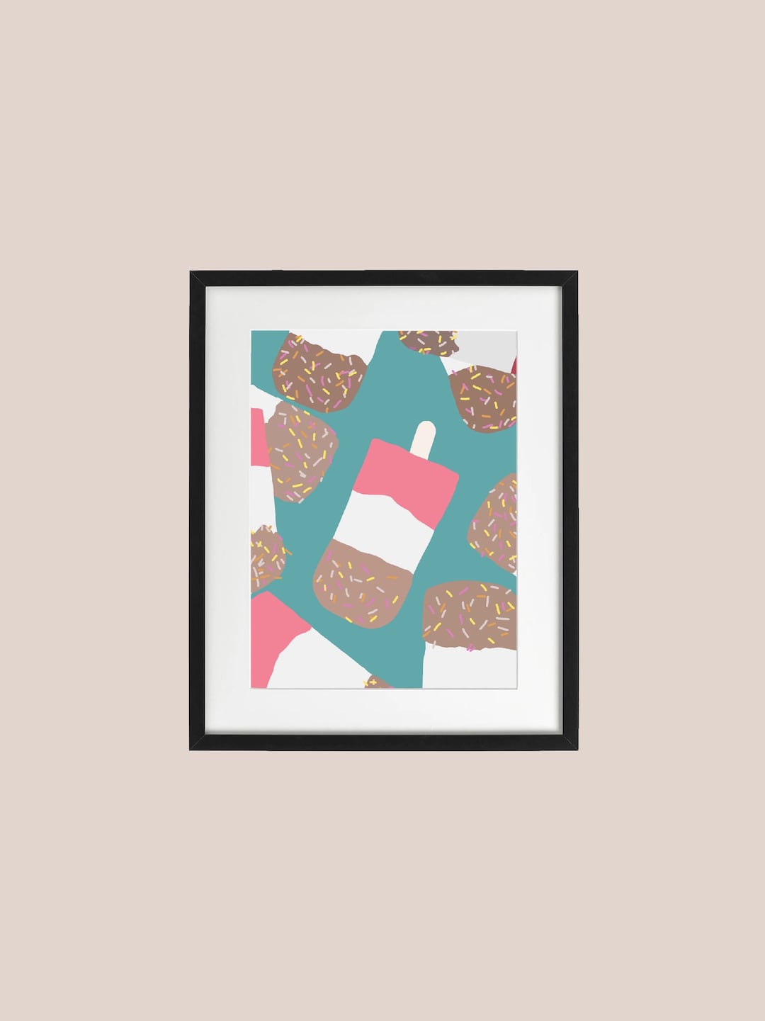 Fab Ice Lolly Digital Download Illustration Artwork Home Decor Blue ...