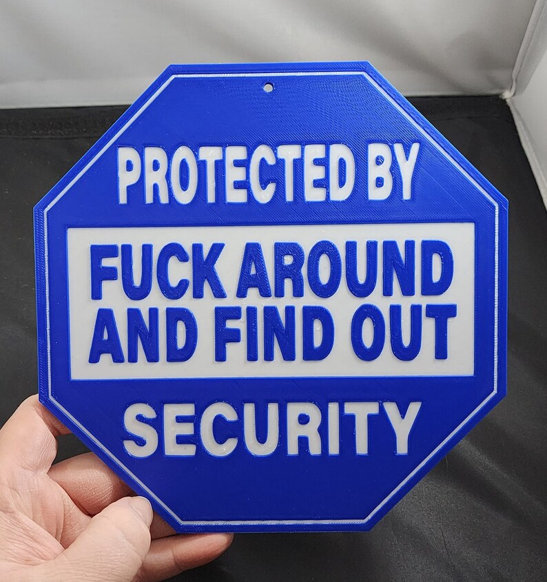 FAFO Home Security Sign Fuck Around Find Out Surveillance - Etsy