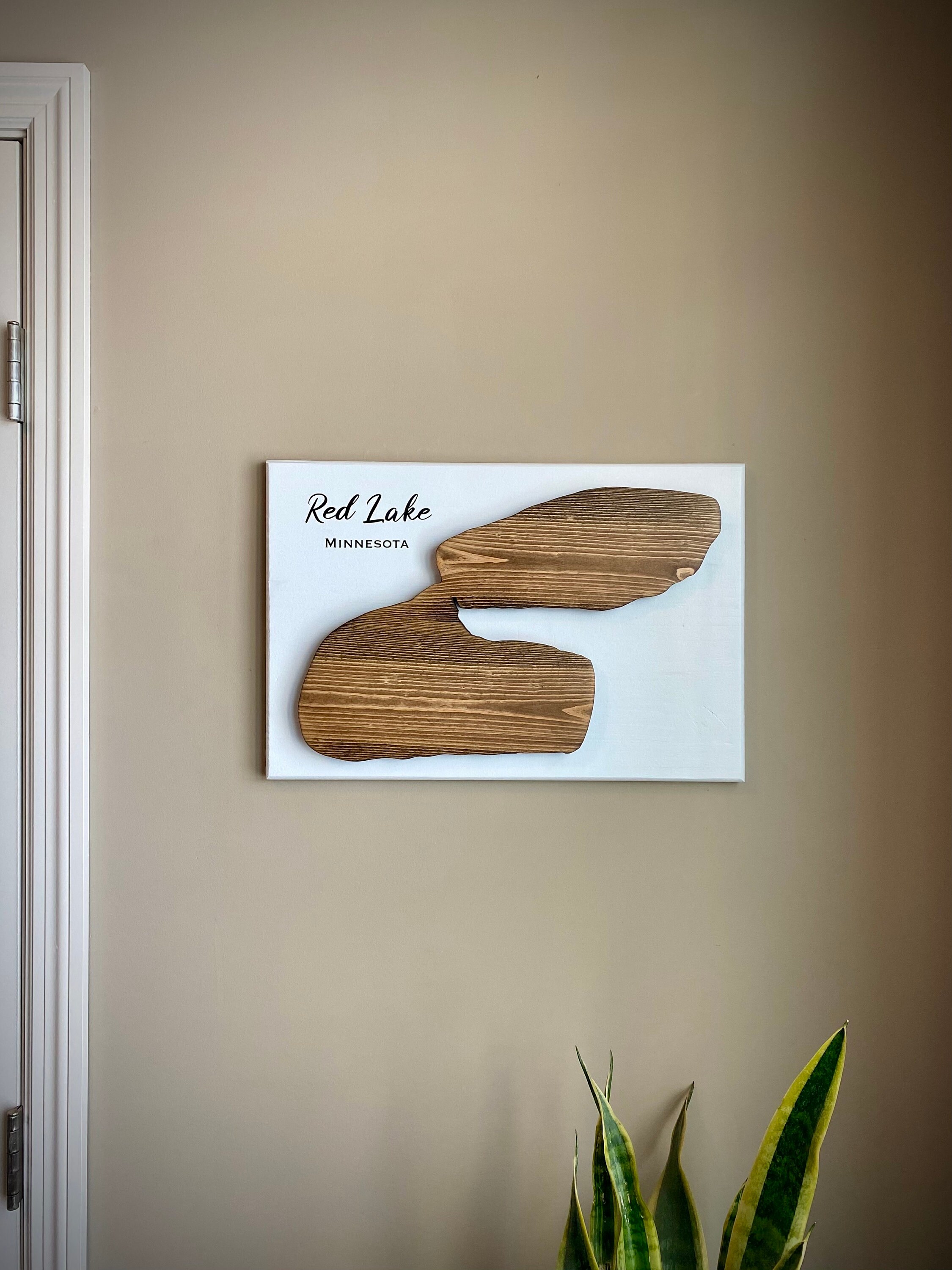 Red Lake Wood Map, Wall Art, Home Décor, Handmade Woodwork - Etsy