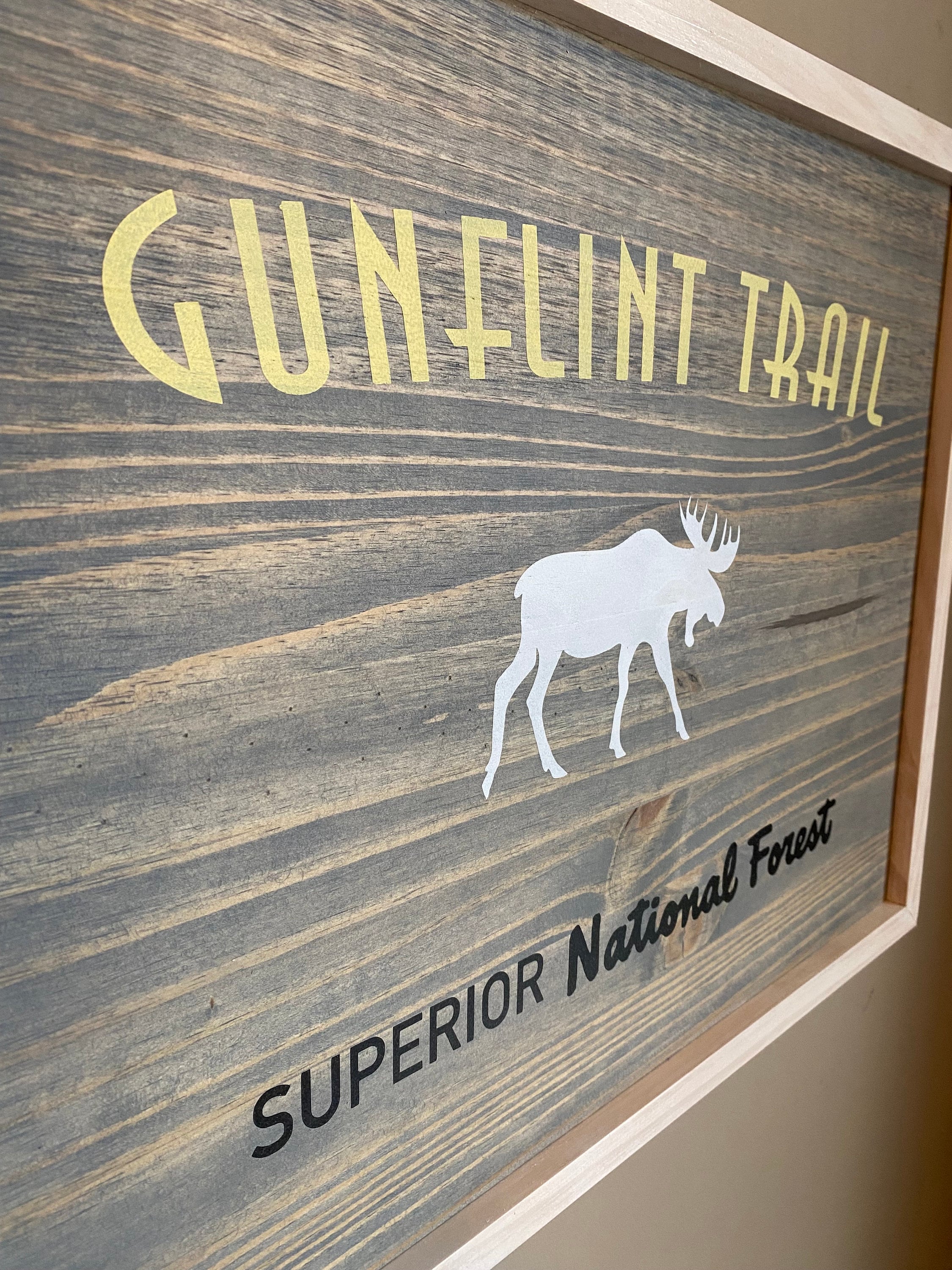 Gunflint Trail Handmade Wood Sign Northern Minnesota, Superior National ...