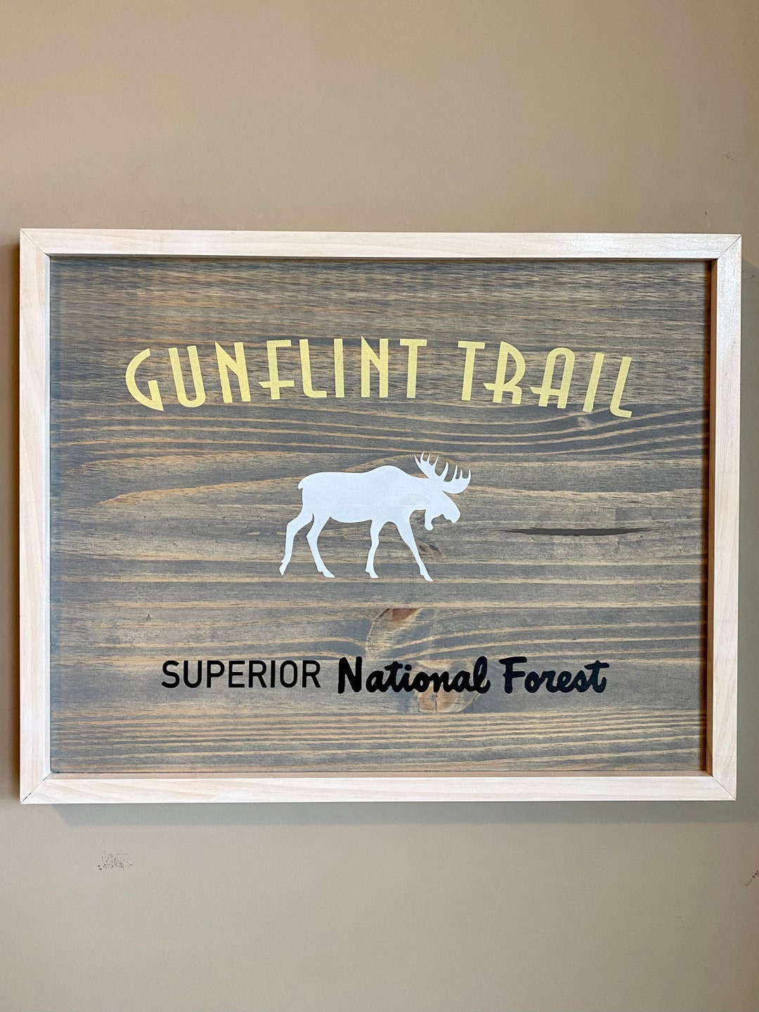 Gunflint Trail Handmade Wood Sign Northern Minnesota, Superior National ...