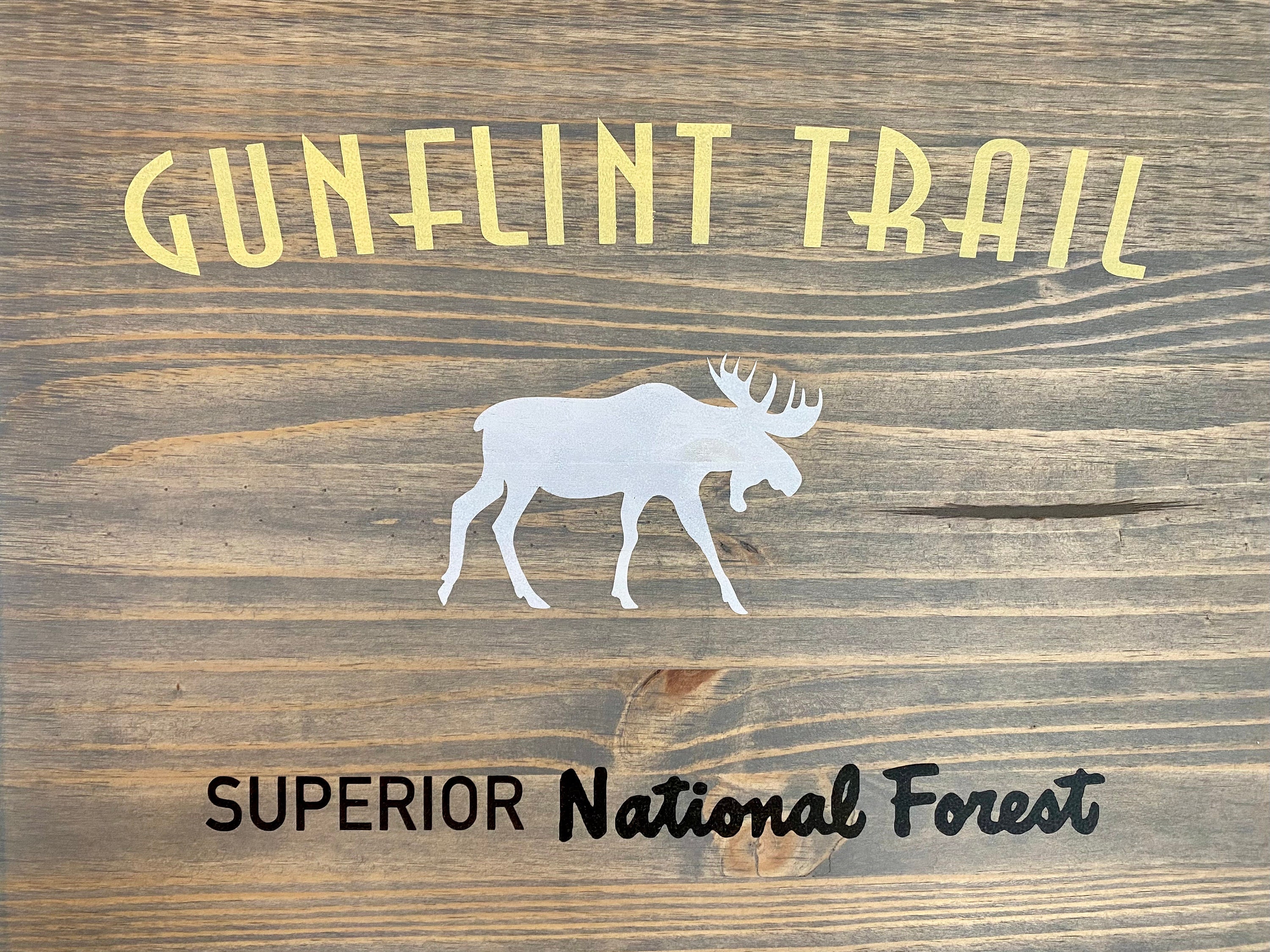 Gunflint Trail Handmade Wood Sign Northern Minnesota, Superior National ...