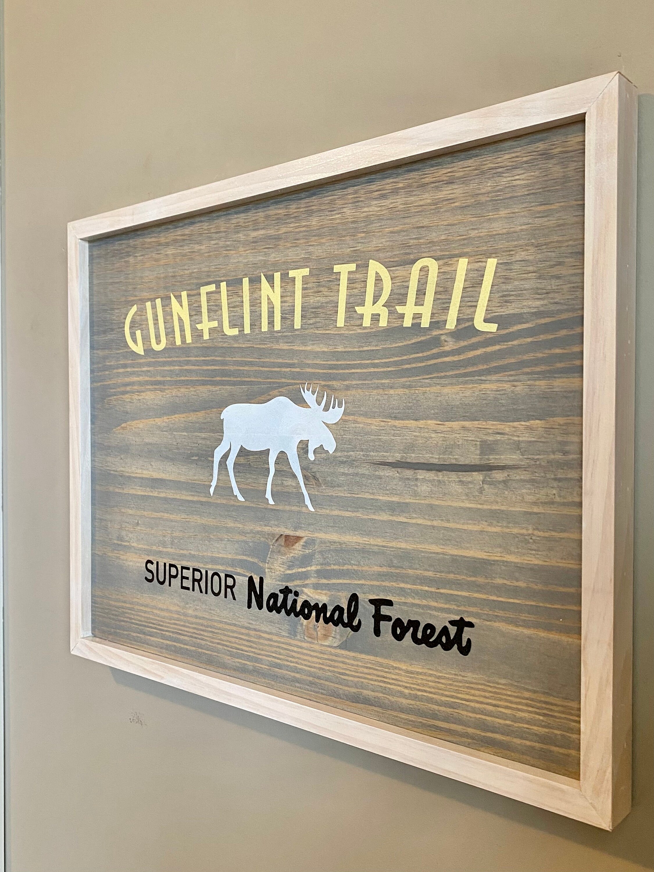 Gunflint Trail Handmade Wood Sign Northern Minnesota, Superior National ...