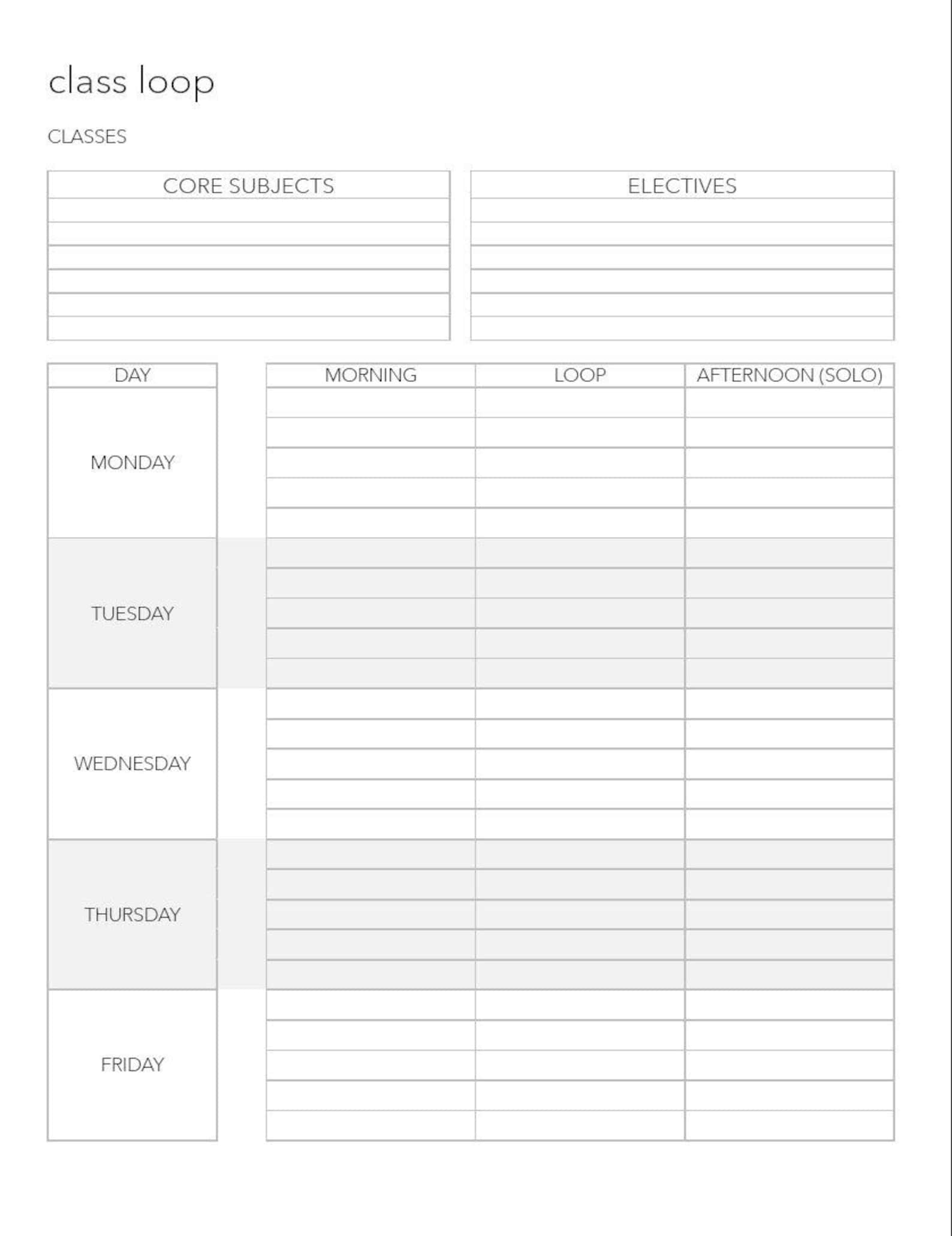 Minimalist Homeschool Planner Printable PDF | Printable Digital ...