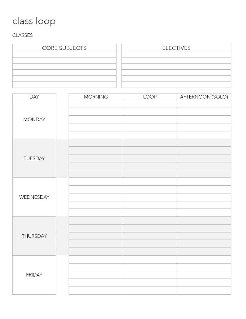 Minimalist Homeschool Planner Printable PDF | Printable Digital ...