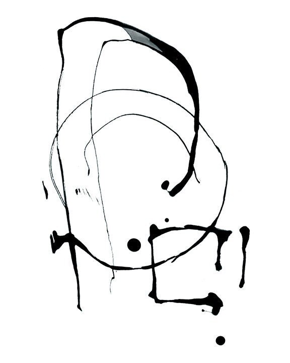 White Circle Abstract Art Digital - Etsy