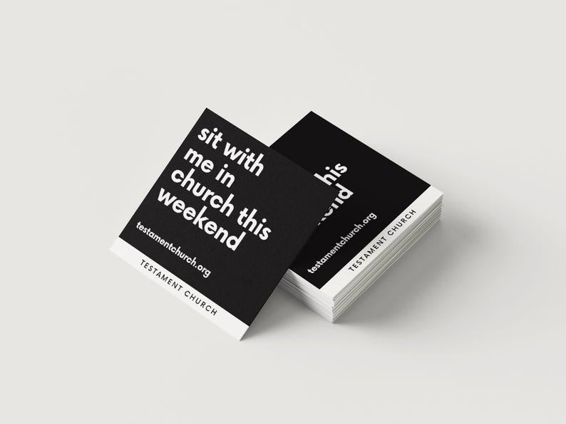 Church Invitation Card Mini Square Canva Templates: Evangelism Tracts ...